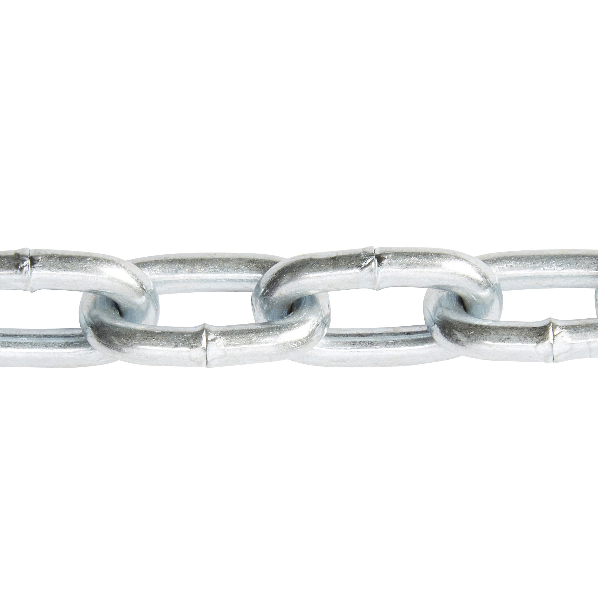 Diall Zinc-plated Steel Welded Chain, (L)2.5m (Dia)4mm