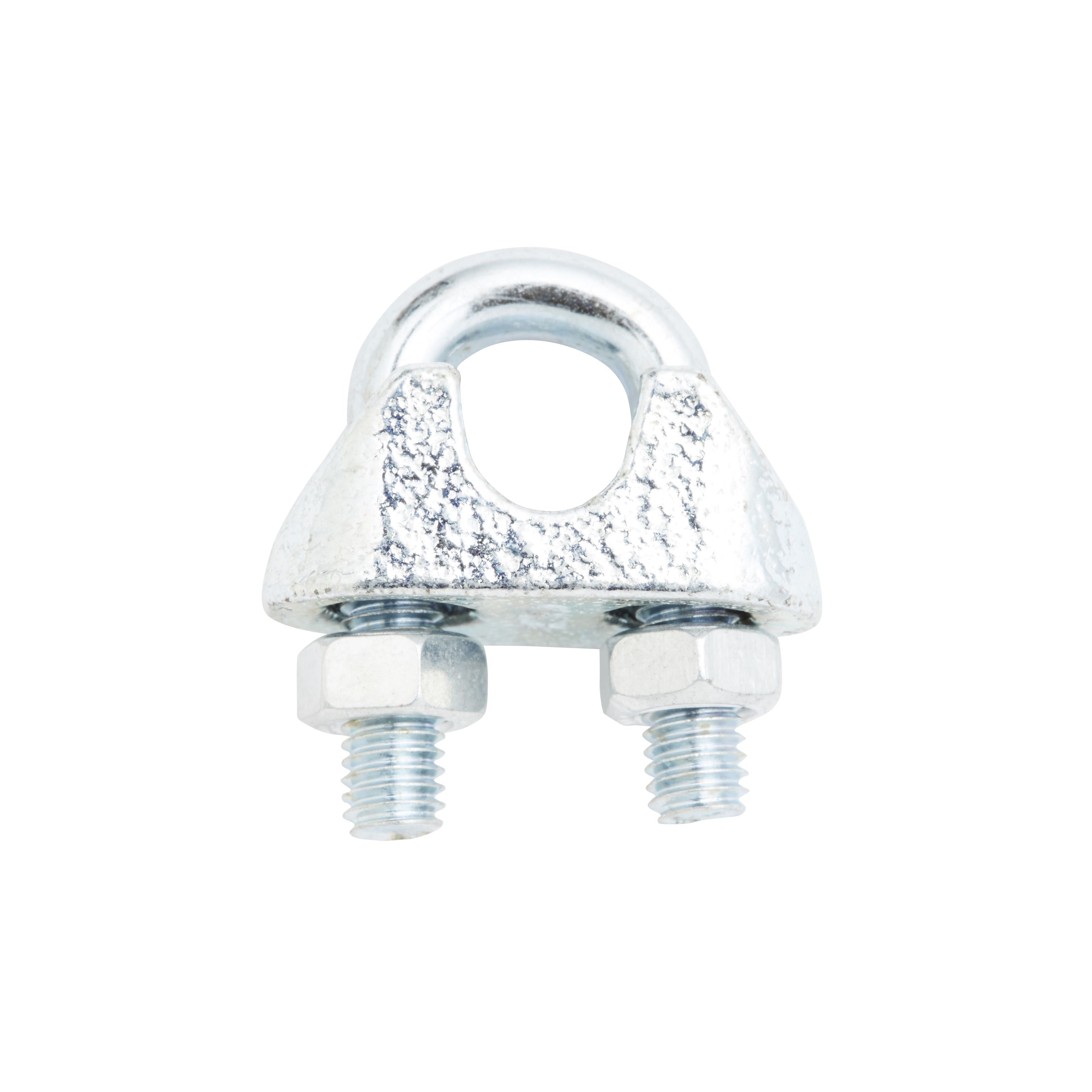Diall Zinc-plated Steel Wire rope clamp (L)90mm, Pack of 2 | DIY at B&Q