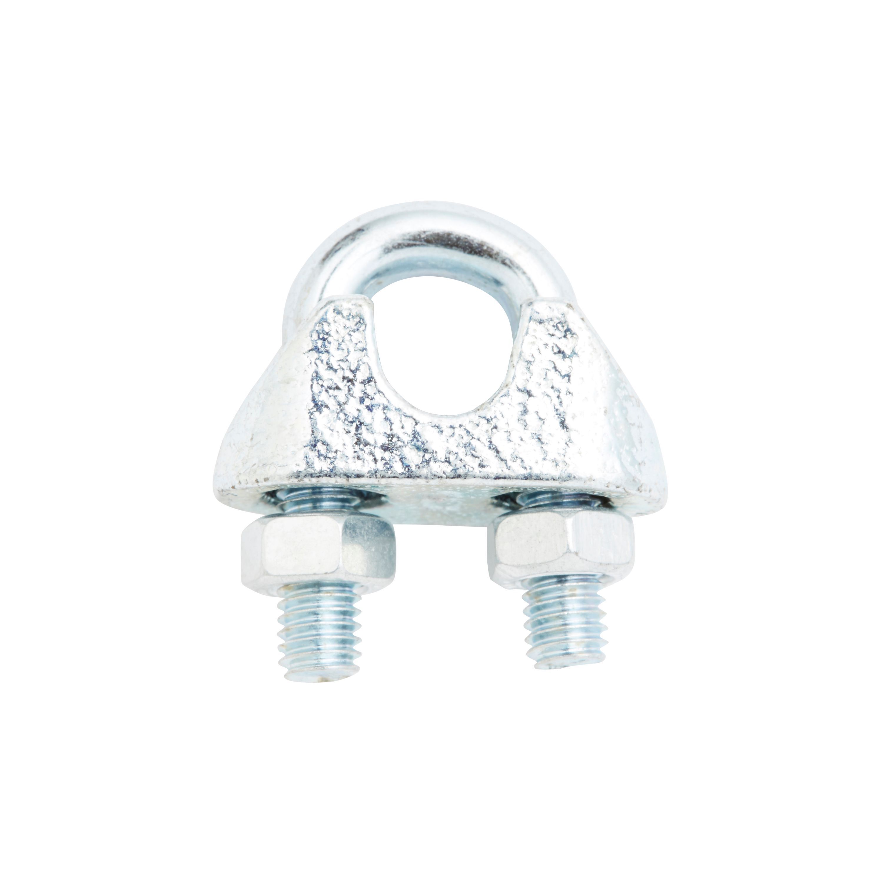 Diall Zinc-plated Steel Wire rope clamp (L)90mm, Pack of 2 | DIY at B&Q