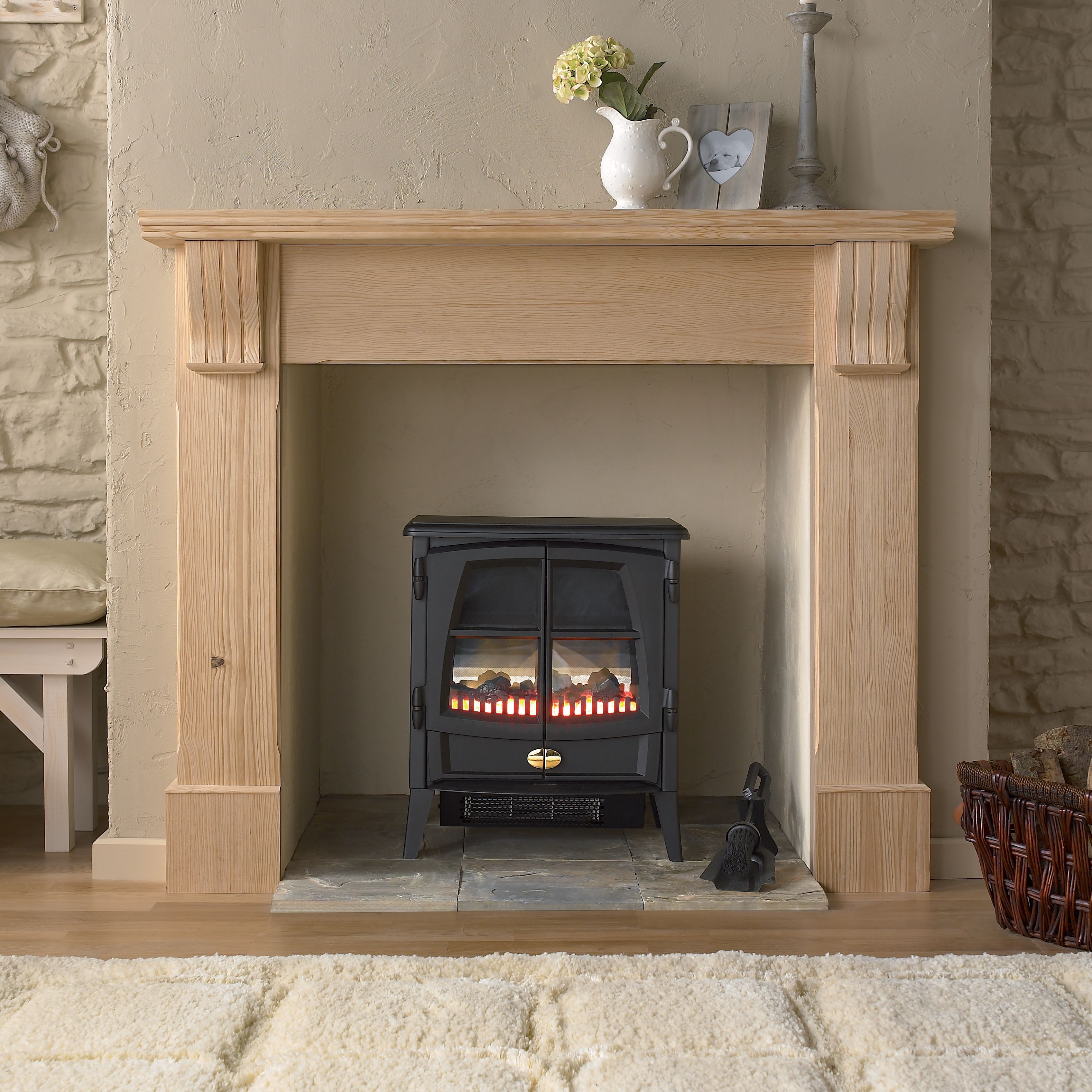 Dimplex Black Electric fire | DIY at B&Q