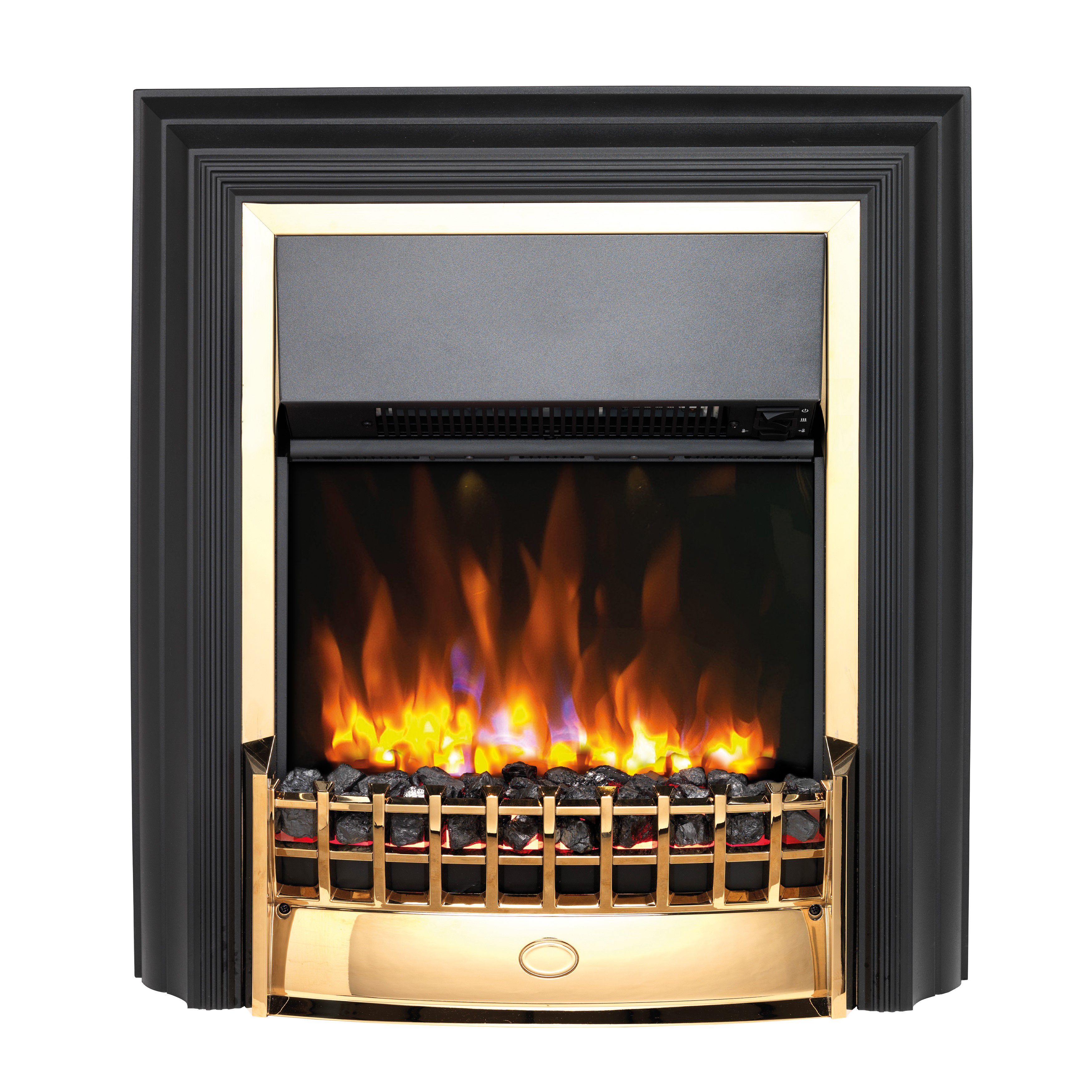 Dimplex Cheriton Deluxe 2kW Gloss Brass effect Freestanding Electric Fire