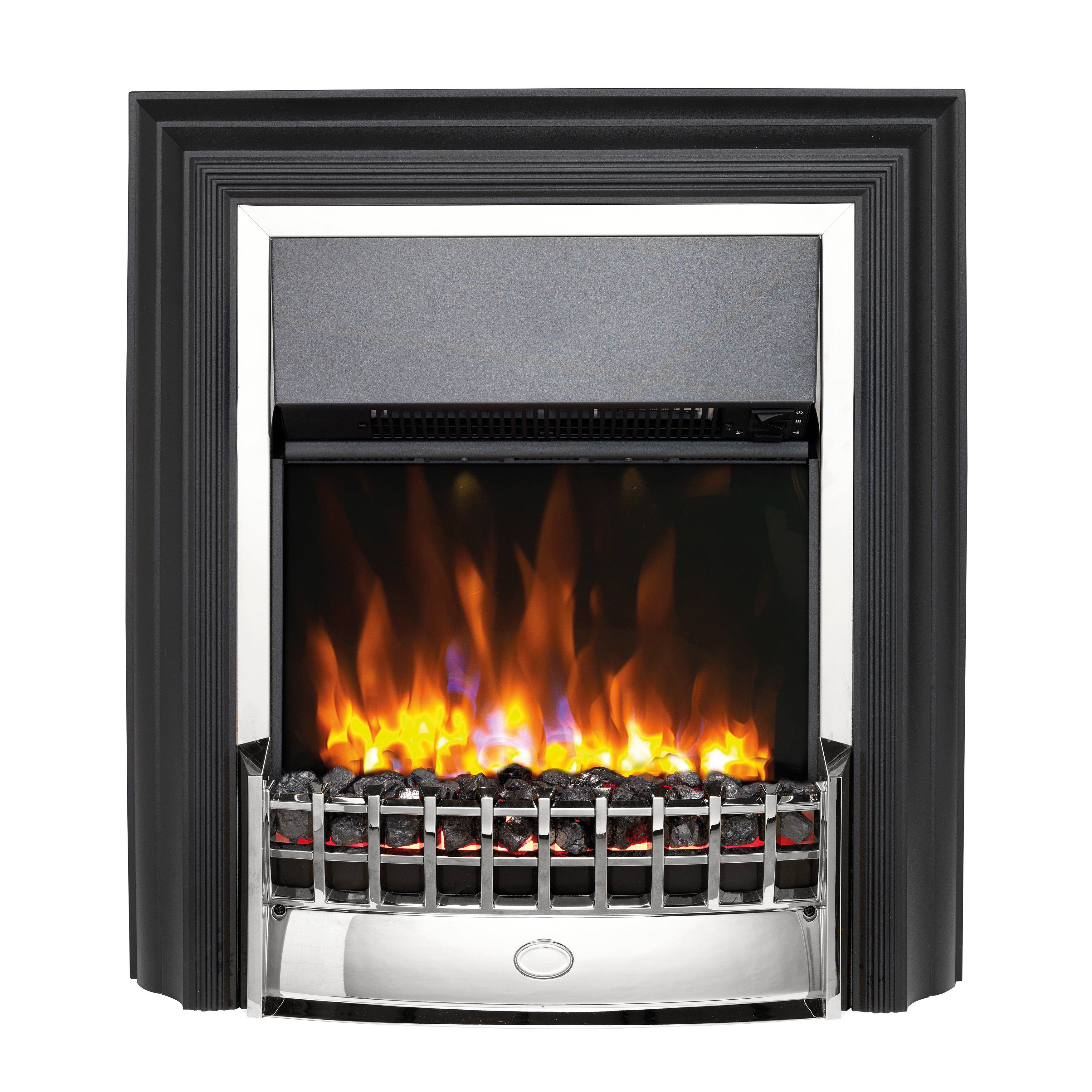 Dimplex Cheriton Deluxe 2kW Gloss Chrome effect Freestanding Electric Fire