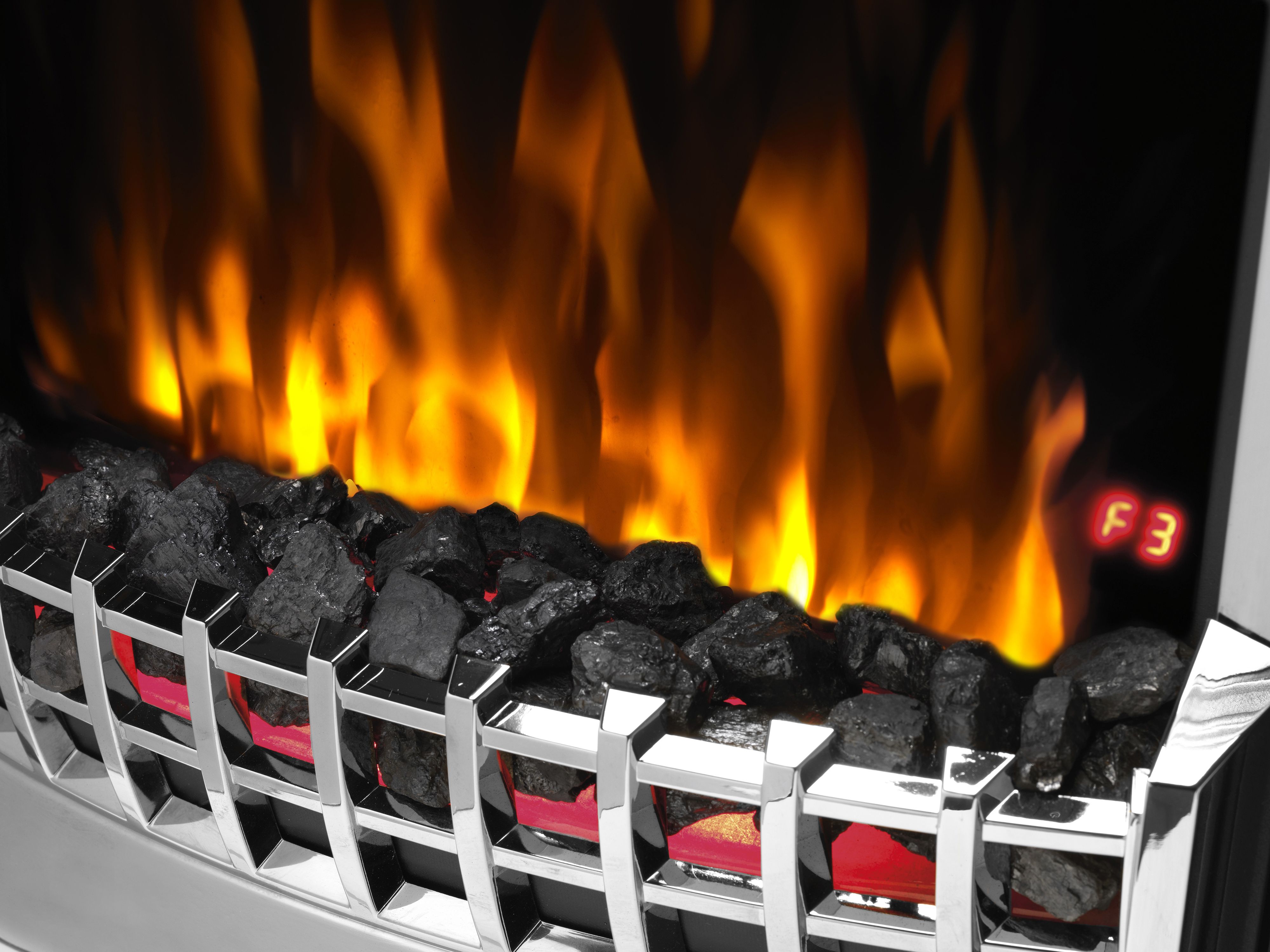 Dimplex Cheriton Deluxe 2kW Gloss Chrome effect Freestanding Electric Fire