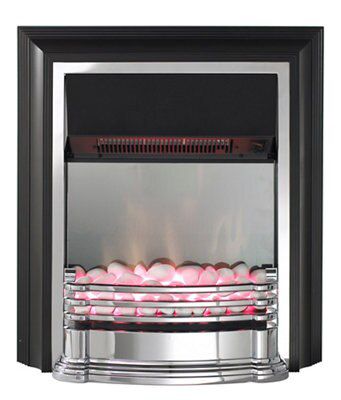 Dimplex Detroit Black Chrome effect Electric Fire D220 | DIY at B&Q