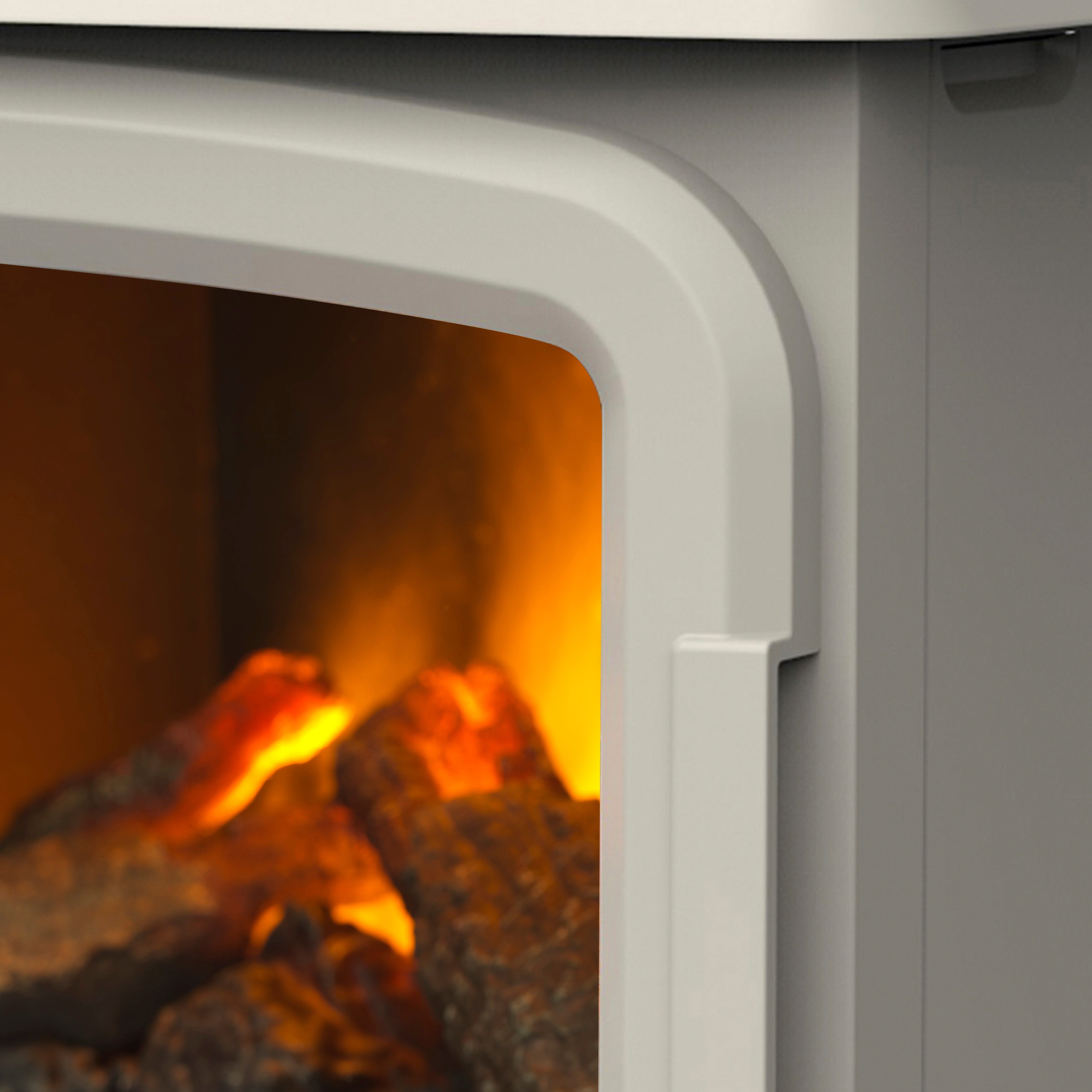 Dimplex Evandale 2000W Matt Pebble Cast iron effect Electric Stove (H ...