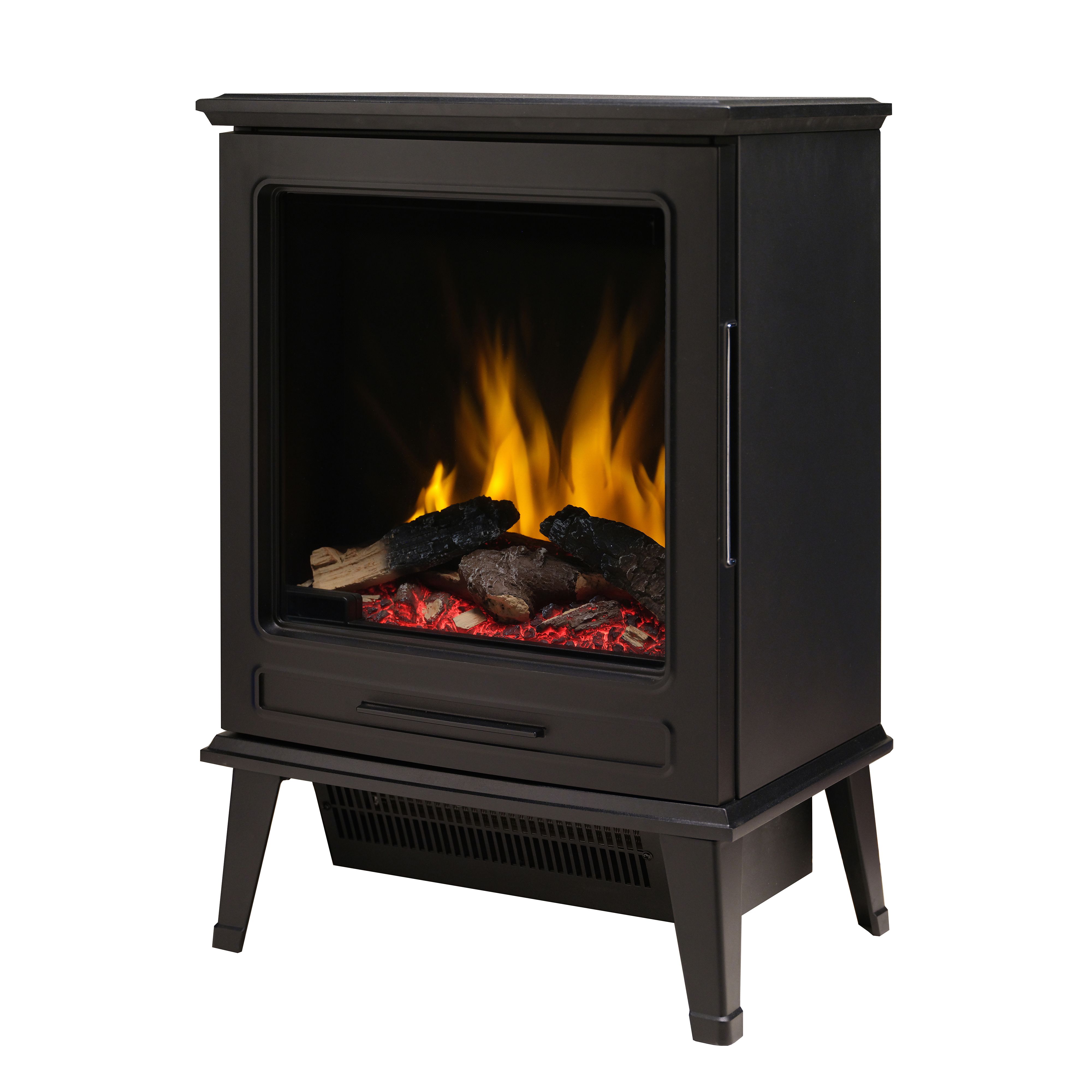 Dimplex Fernshaw Optiflame 2000W Matt Black Cast iron effect Electric ...