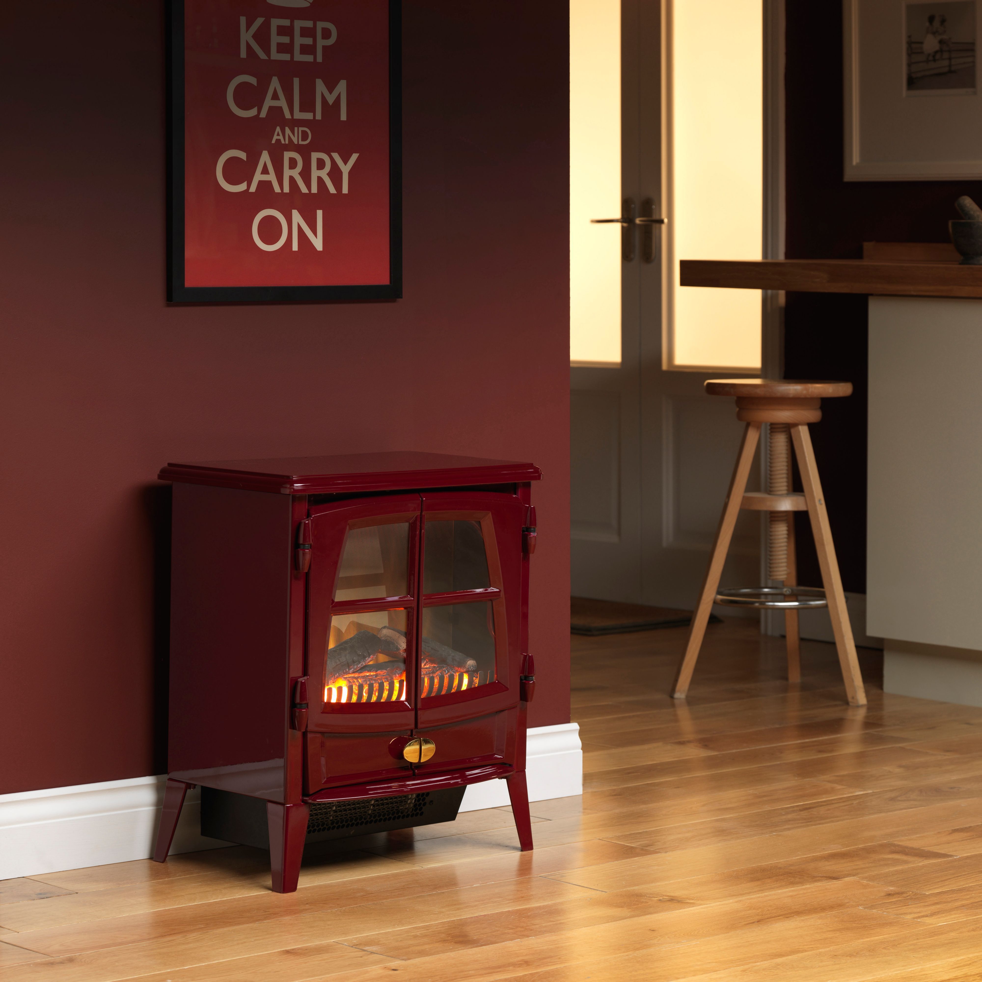 Dimplex Jazz Red Electric Stove (H)597mm