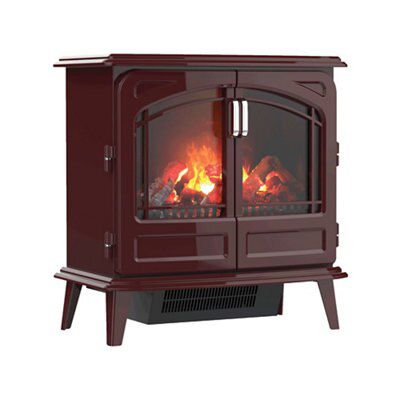 Dimplex Opti-Myst Grand Rouge Cast enamel effect Electric Stove | DIY ...