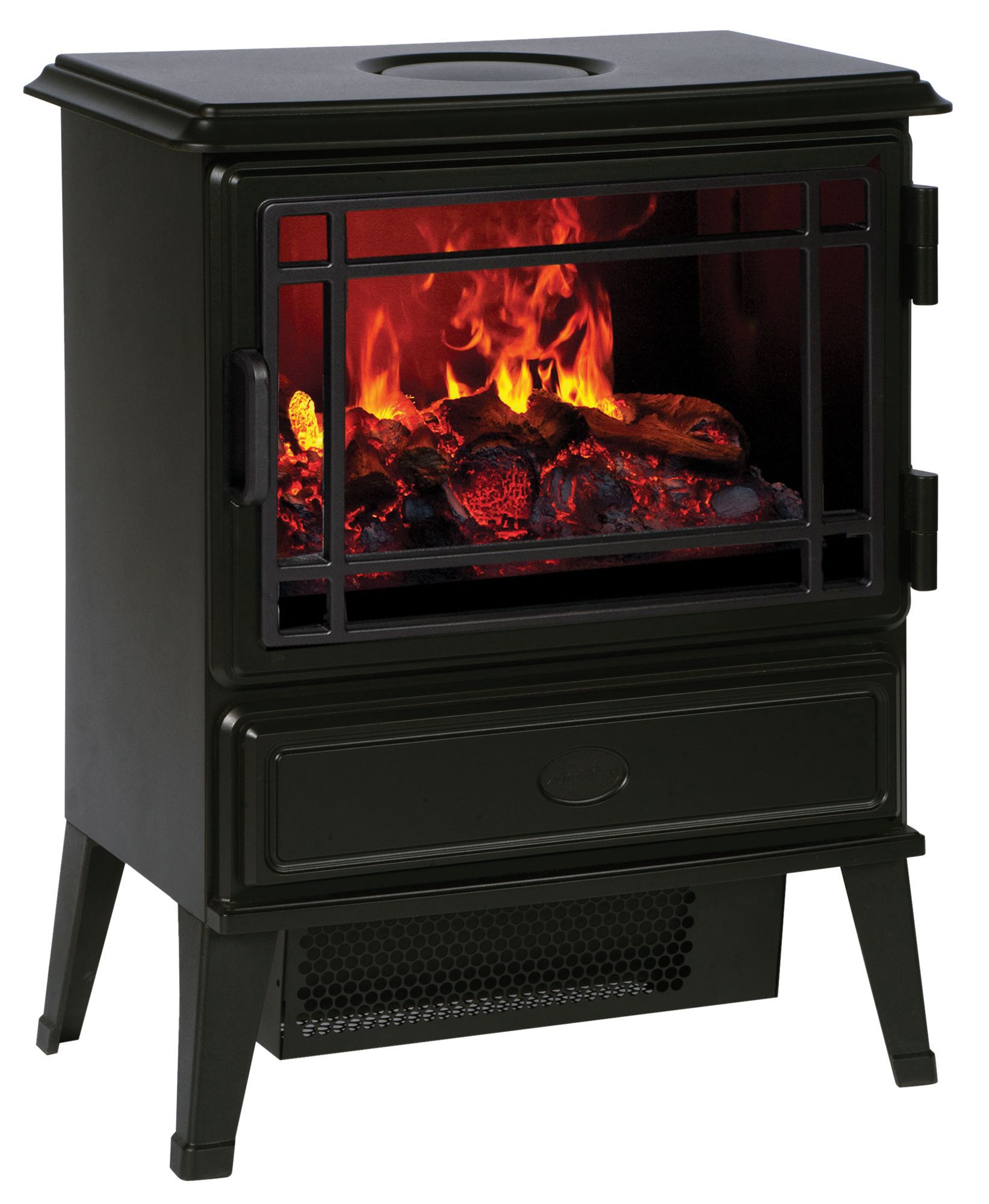 Dimplex Optimyst 2000W Matt Black Cast iron effect Electric Stove (H ...
