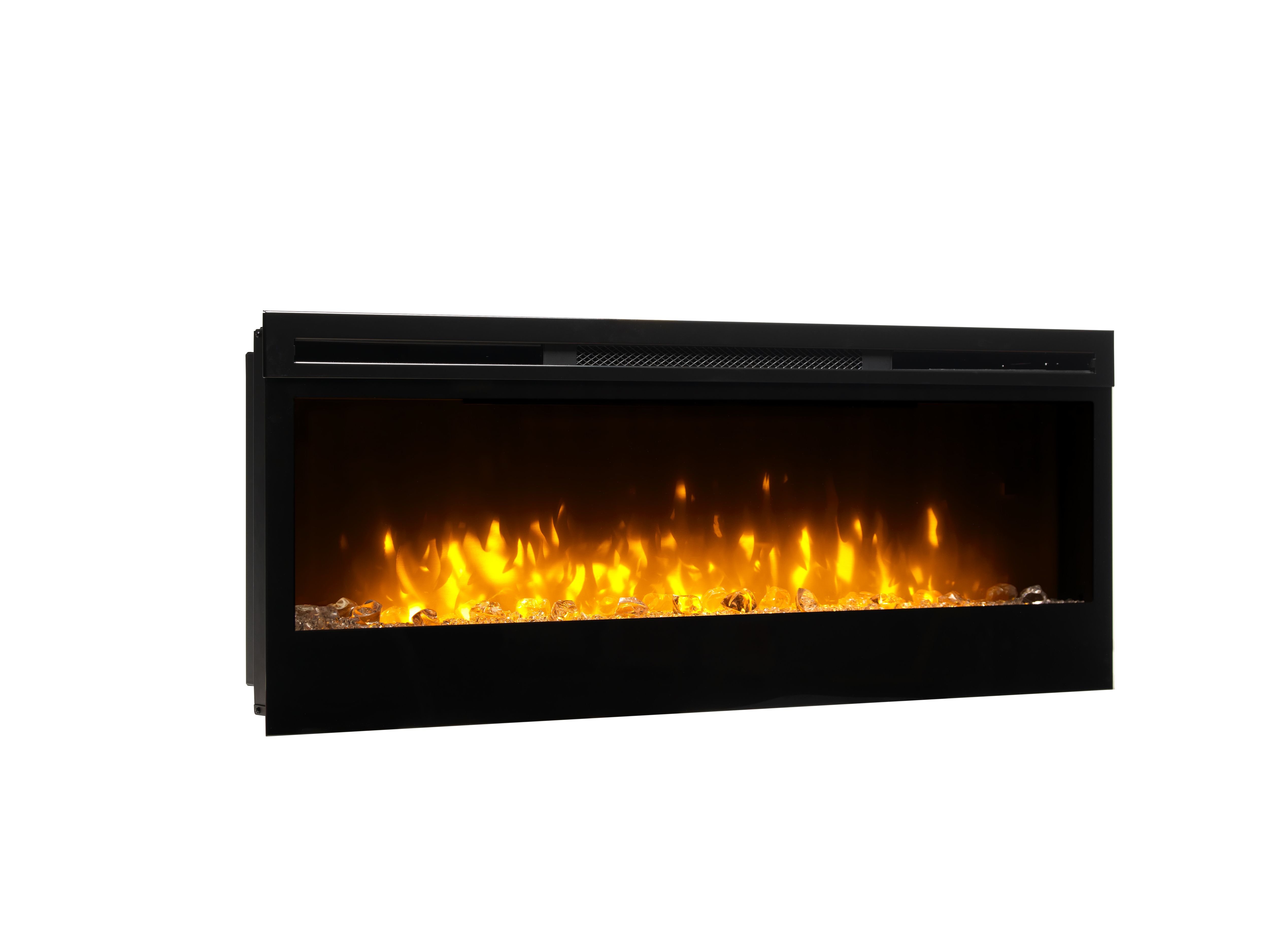 Dimplex Prism 50 1.1kW Gloss Black Glass effect Electric Fire | DIY at B&Q