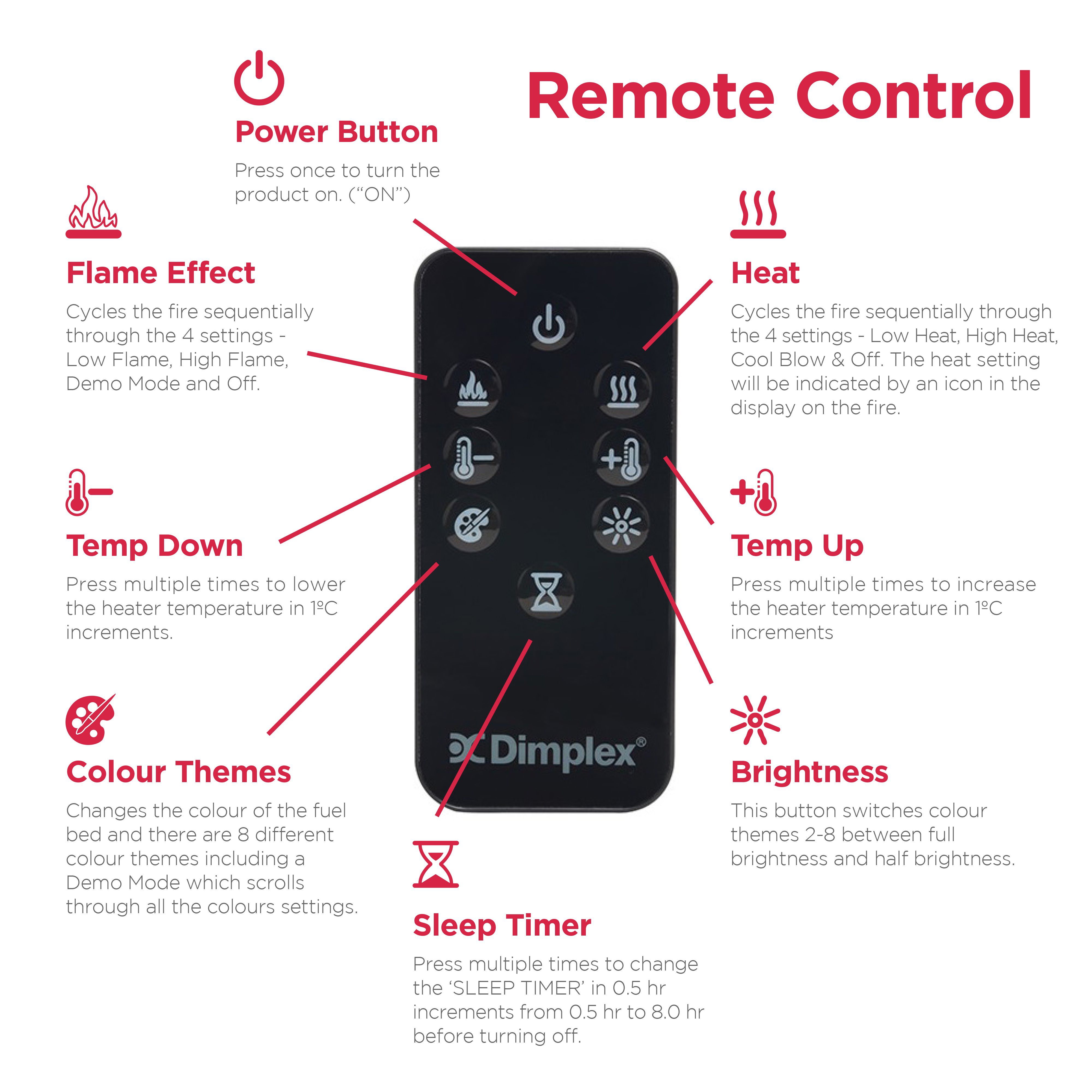 Dimplex Prism 74 1.1kW Gloss Black Glass effect Wall-mounted Electric Fire (H)457mm (W)1844mm (D ...