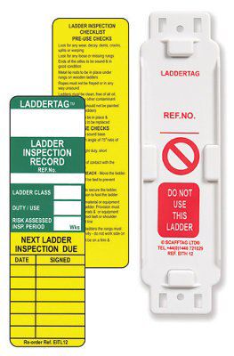 Do not use this ladder Safety sign, (H)600mm