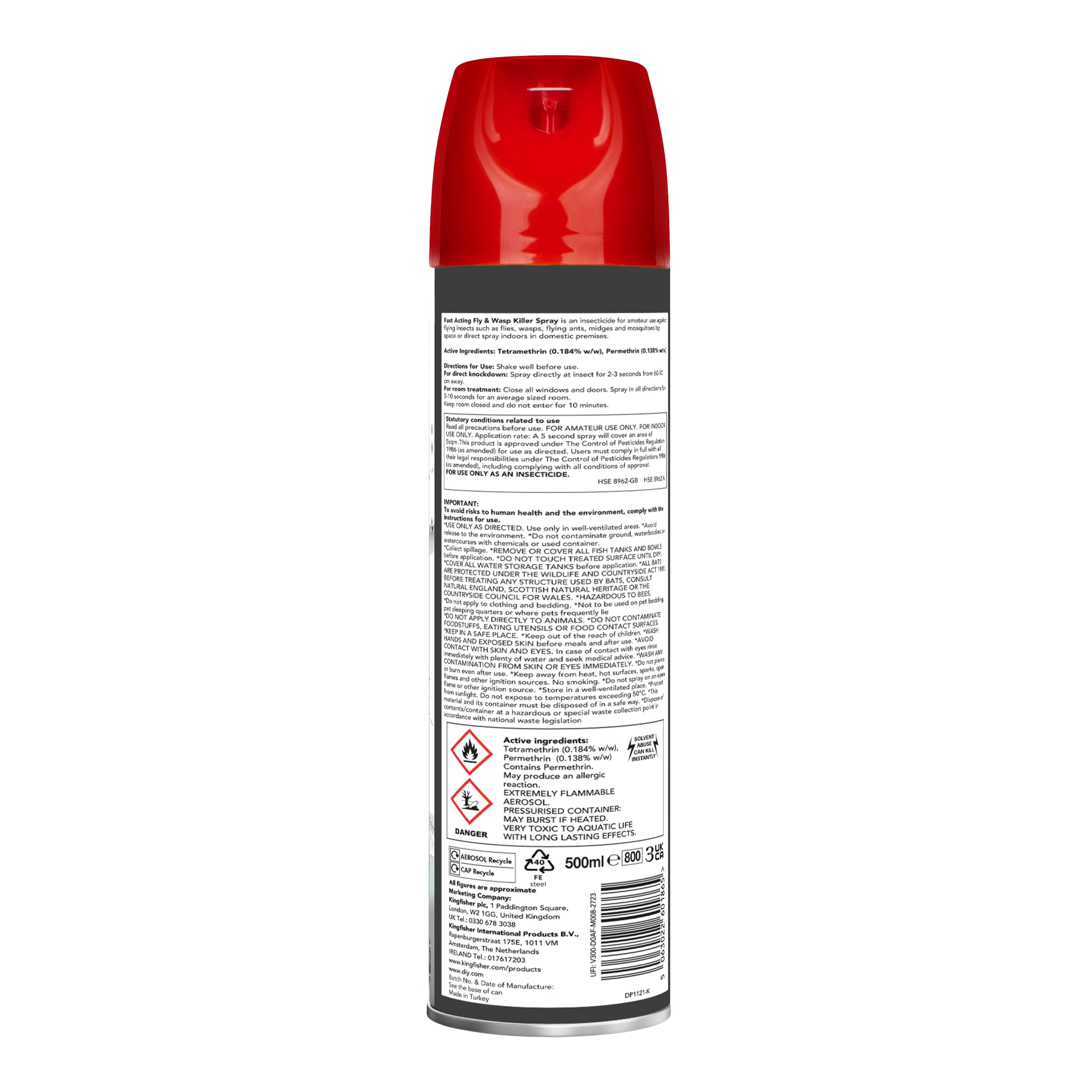 Doff Fast acting Fly & wasp killer spray 500ml