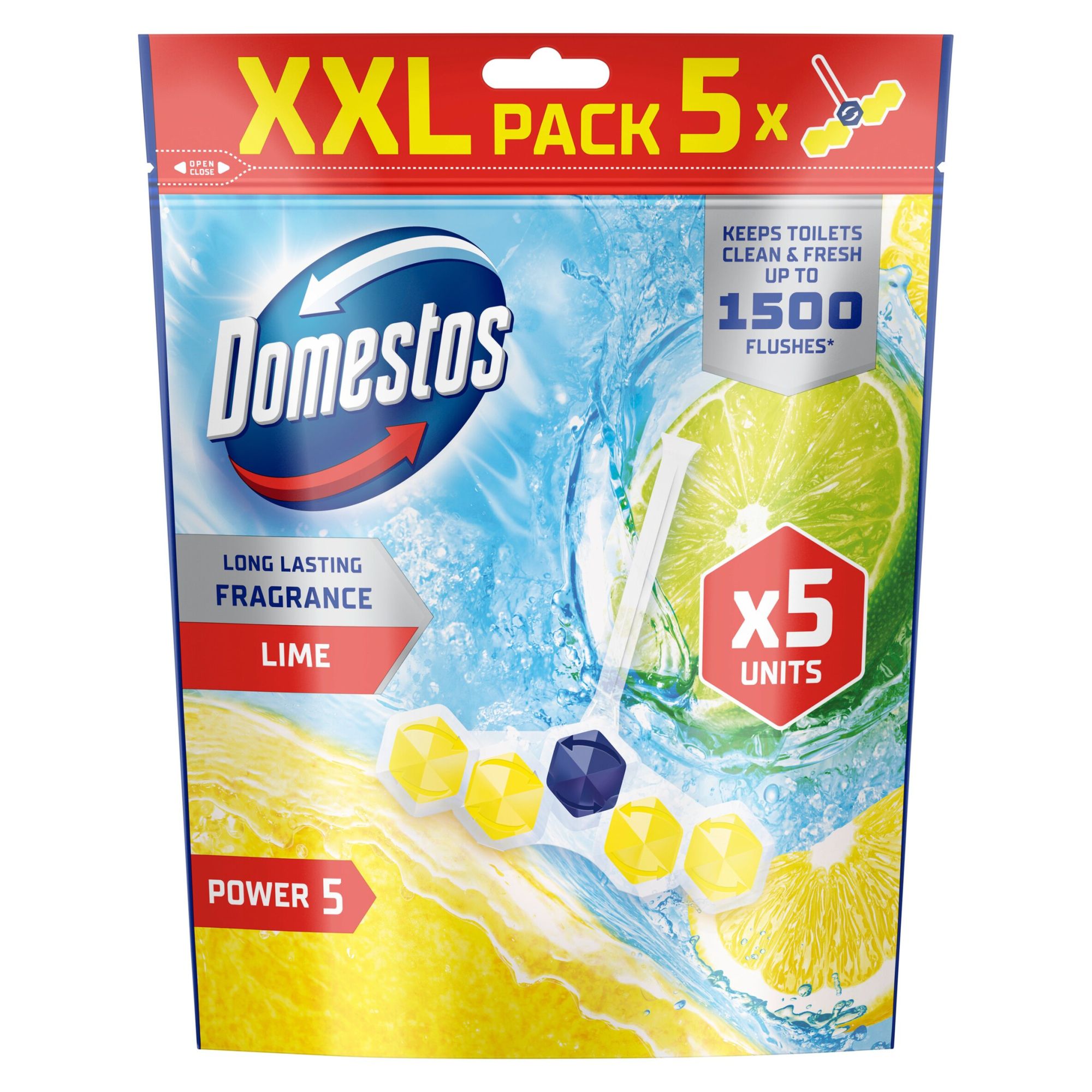 Domestos Power 5 Lime Toilet block 302g