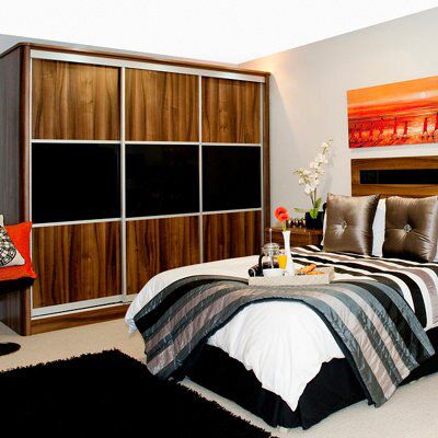 Double Sliding door wardrobe (H)2200mm (W)1600mm (D)649mm