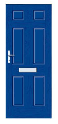 Downing Blue External Front door & frame, (H)2055mm (W)920mm