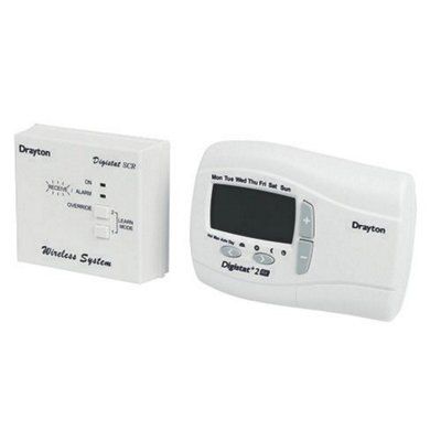 Drayton Battery-powered Room thermostat, Pack of 2