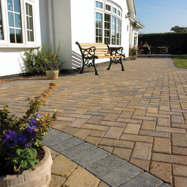 Driveway Autumn Block paving (L)200mm (W)100mm (T)50mm