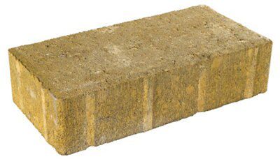 Driveway Buff Block paving (L)200mm (W)100mm (T)50mm