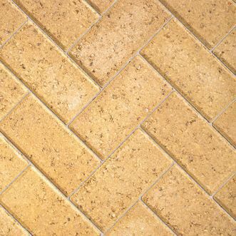 Driveway Buff Block paving (L)200mm (W)100mm (T)50mm