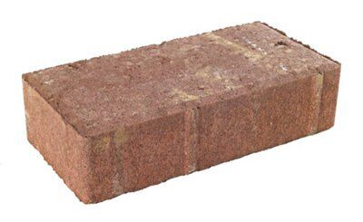 Driveway Red Block paving (L)200mm (W)100mm (T)50mm