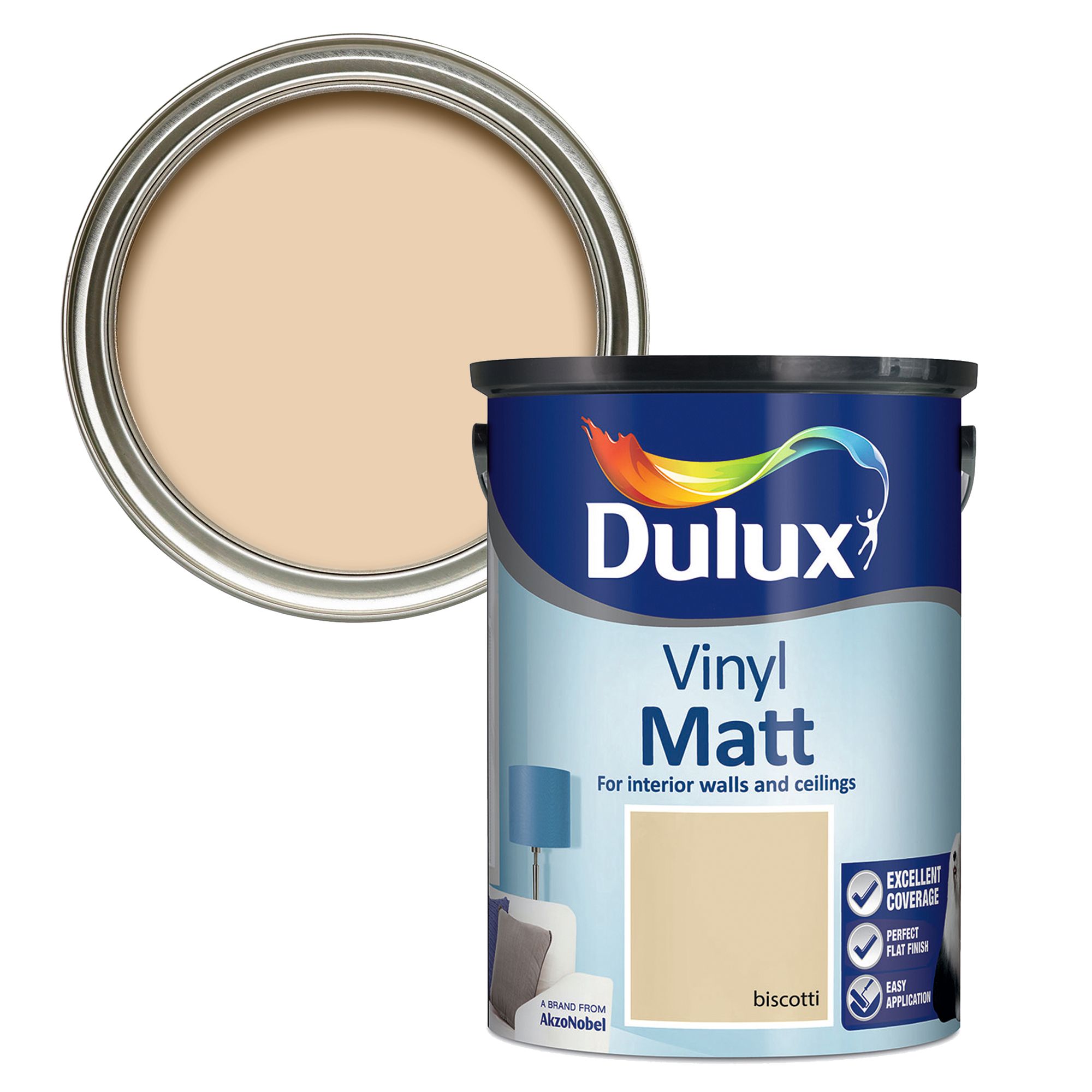 Dulux Biscotti Vinyl matt Wall & ceiling Emulsion paint, 5L