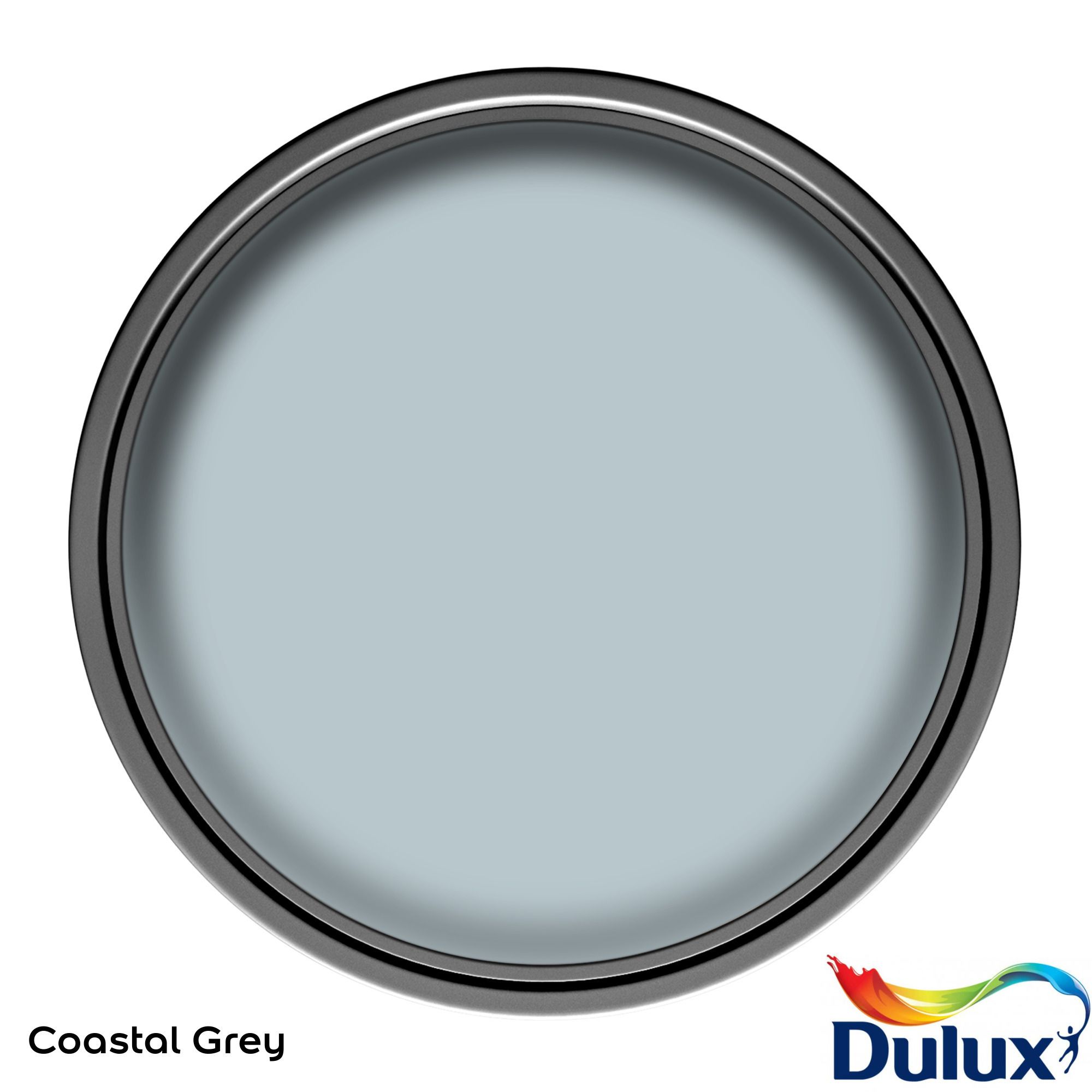 Dulux Coastal Grey Matt Wall & ceiling Emulsion paint, 2.5L