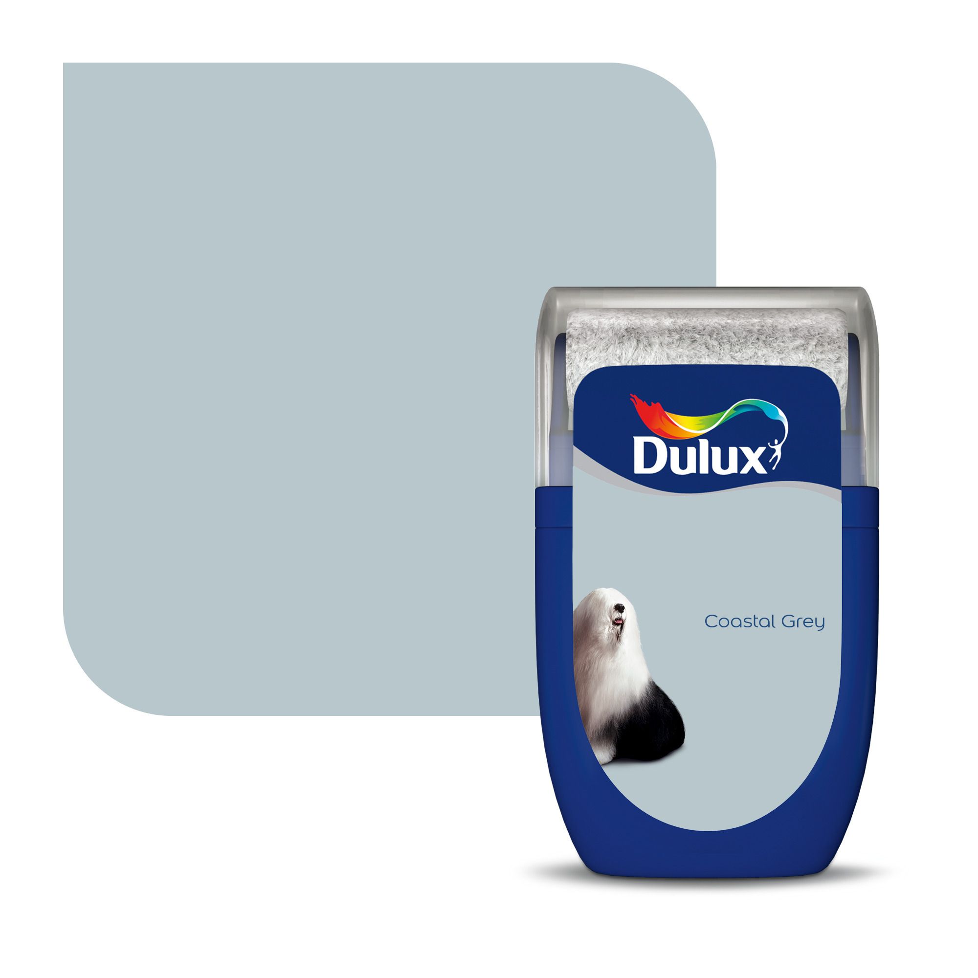 Dulux Coastal Grey Matt Wall & ceiling Emulsion paint, 30ml Tester pot