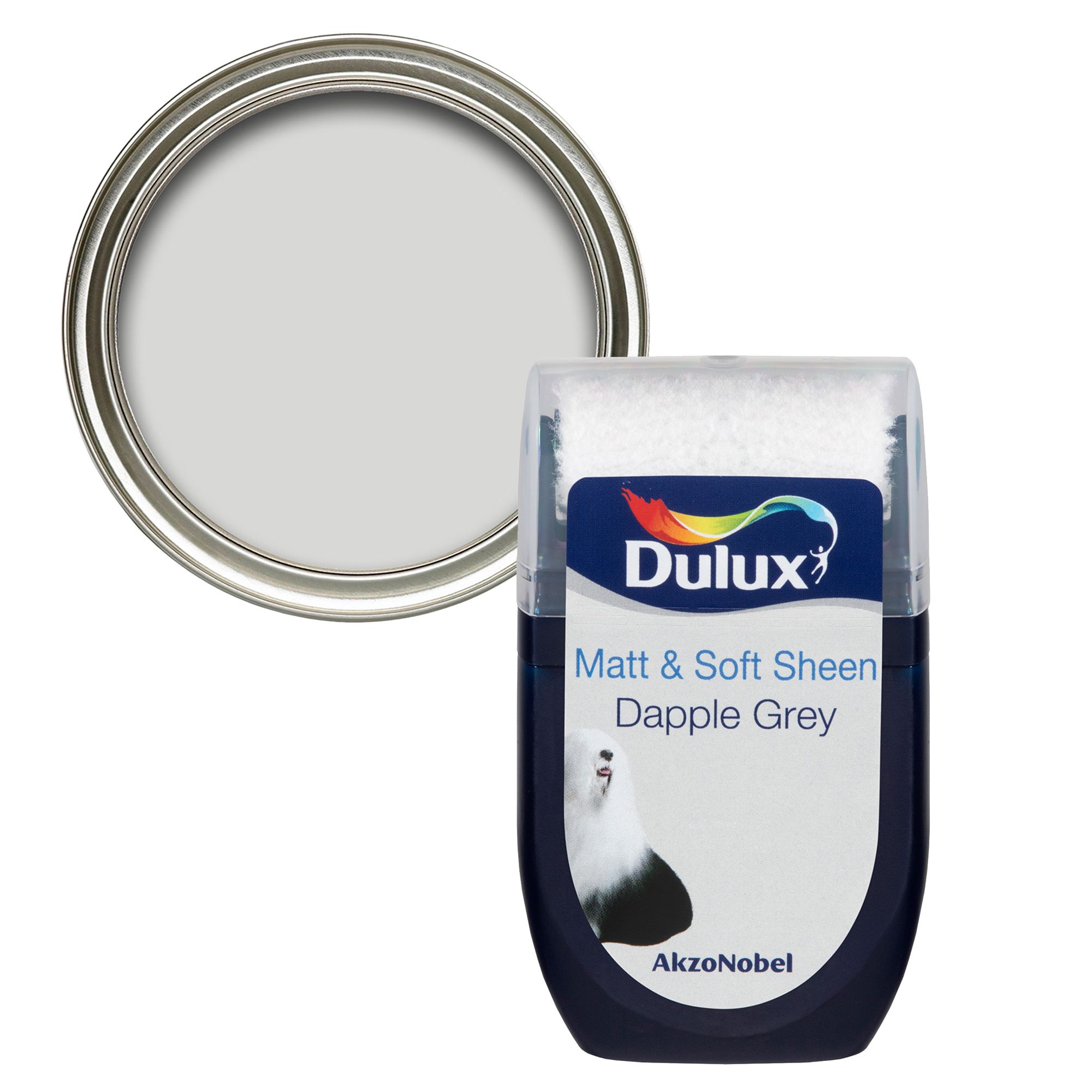 Dulux Dapple grey Vinyl matt Emulsion paint, 30ml | DIY at B&Q