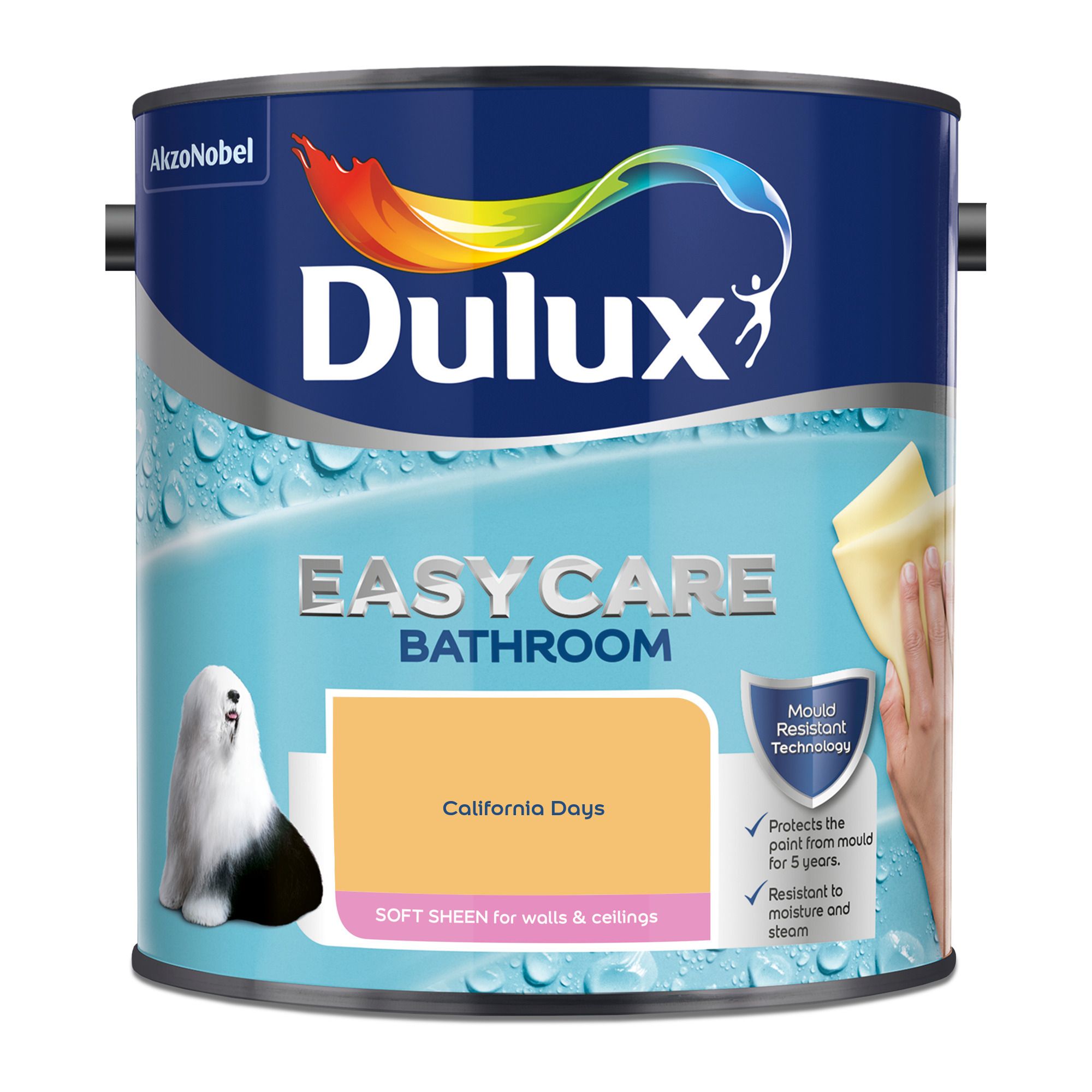 Buy Dulux Easycare Bathroom California Days Soft sheen Wall paint, 2.5L ...