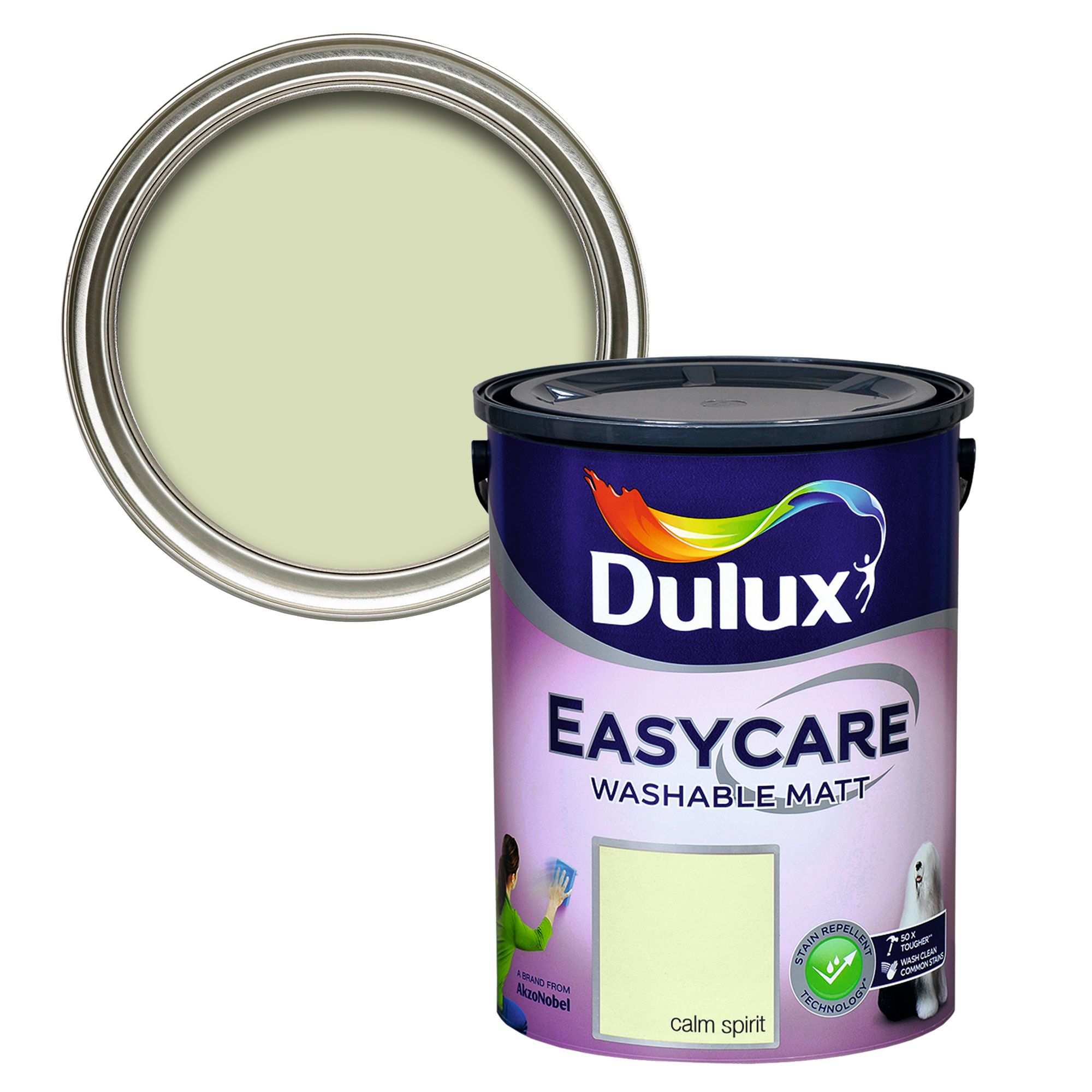 Dulux Easycare Calm spirit Flat matt Emulsion paint, 5L | DIY at B&Q