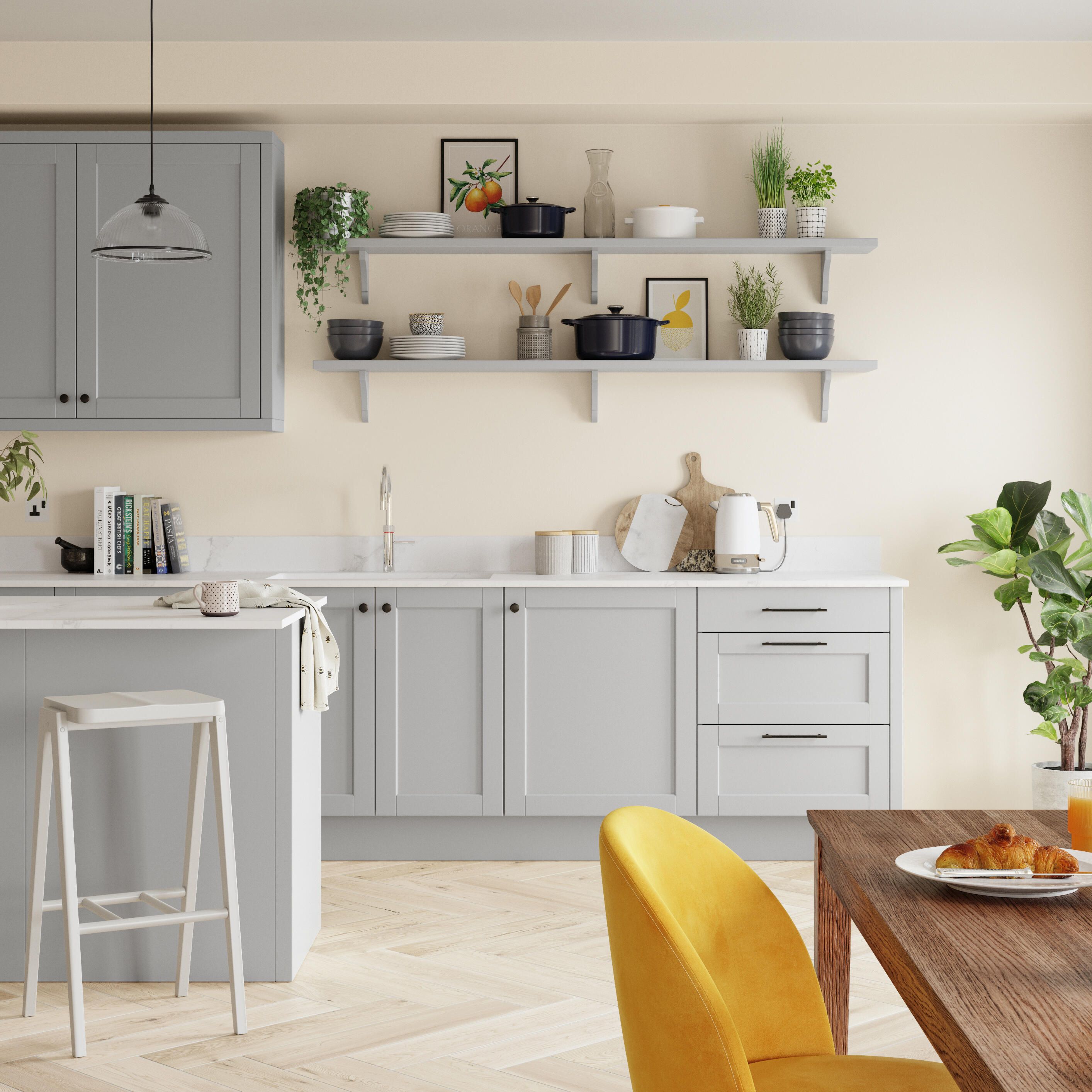 Dulux Easycare Ivory lace Matt Emulsion paint, 5L