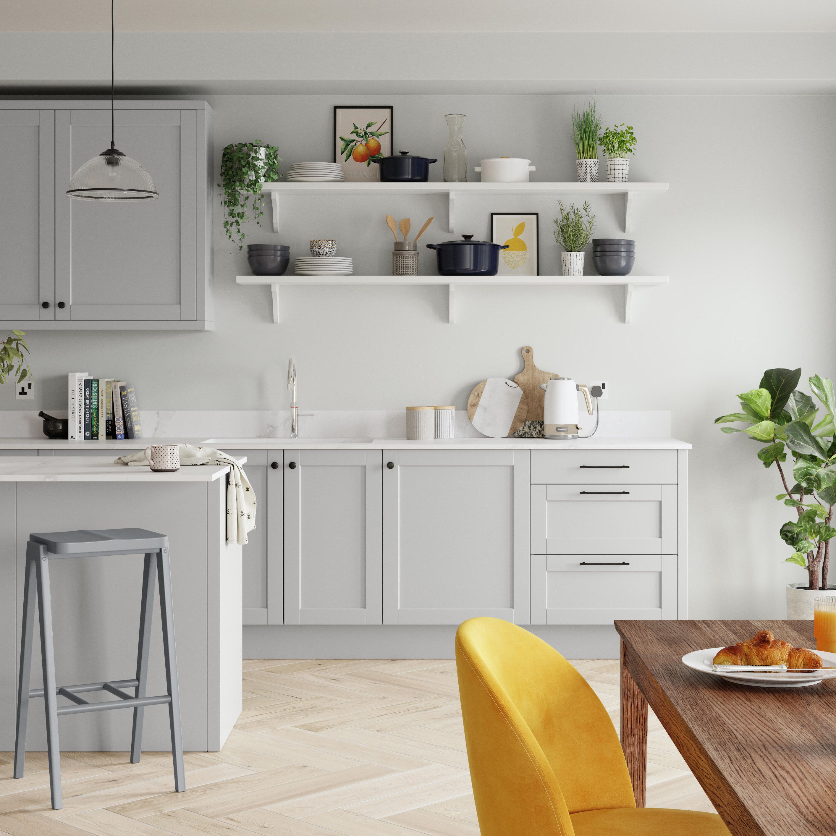 Dulux Easycare Kitchen Polished pebble Matt Emulsion paint, 2.5L