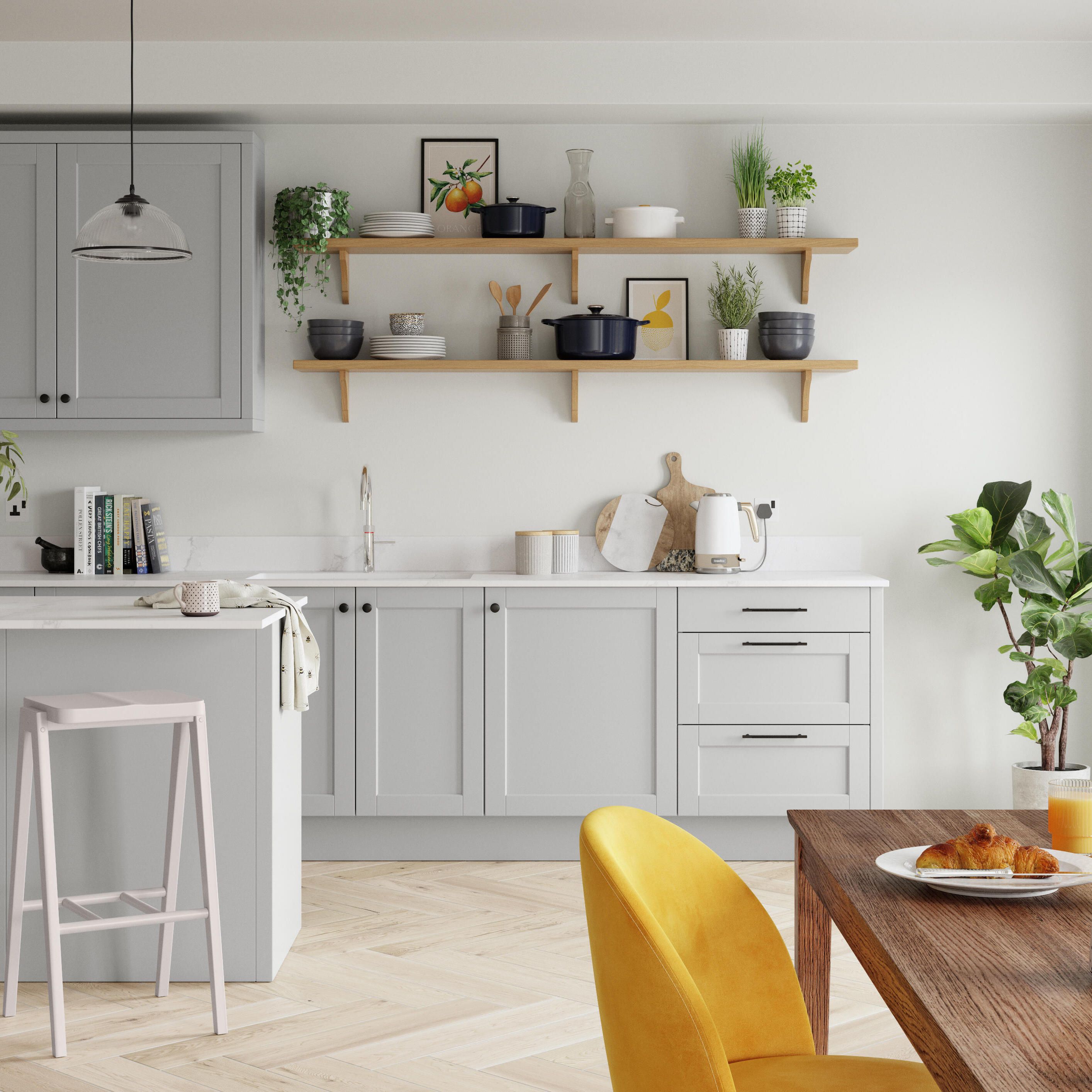 Dulux Easycare Kitchen White Mist Matt Wall paint 2.5L