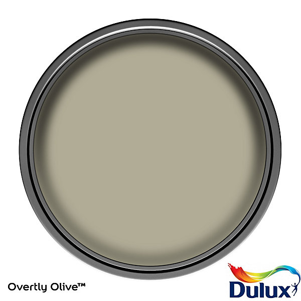 Shop Dulux Easycare Overtly Olive Matt Wall paint, 5L Shop Dulux Easycare Overtly Olive Matt Wall paint, 5L