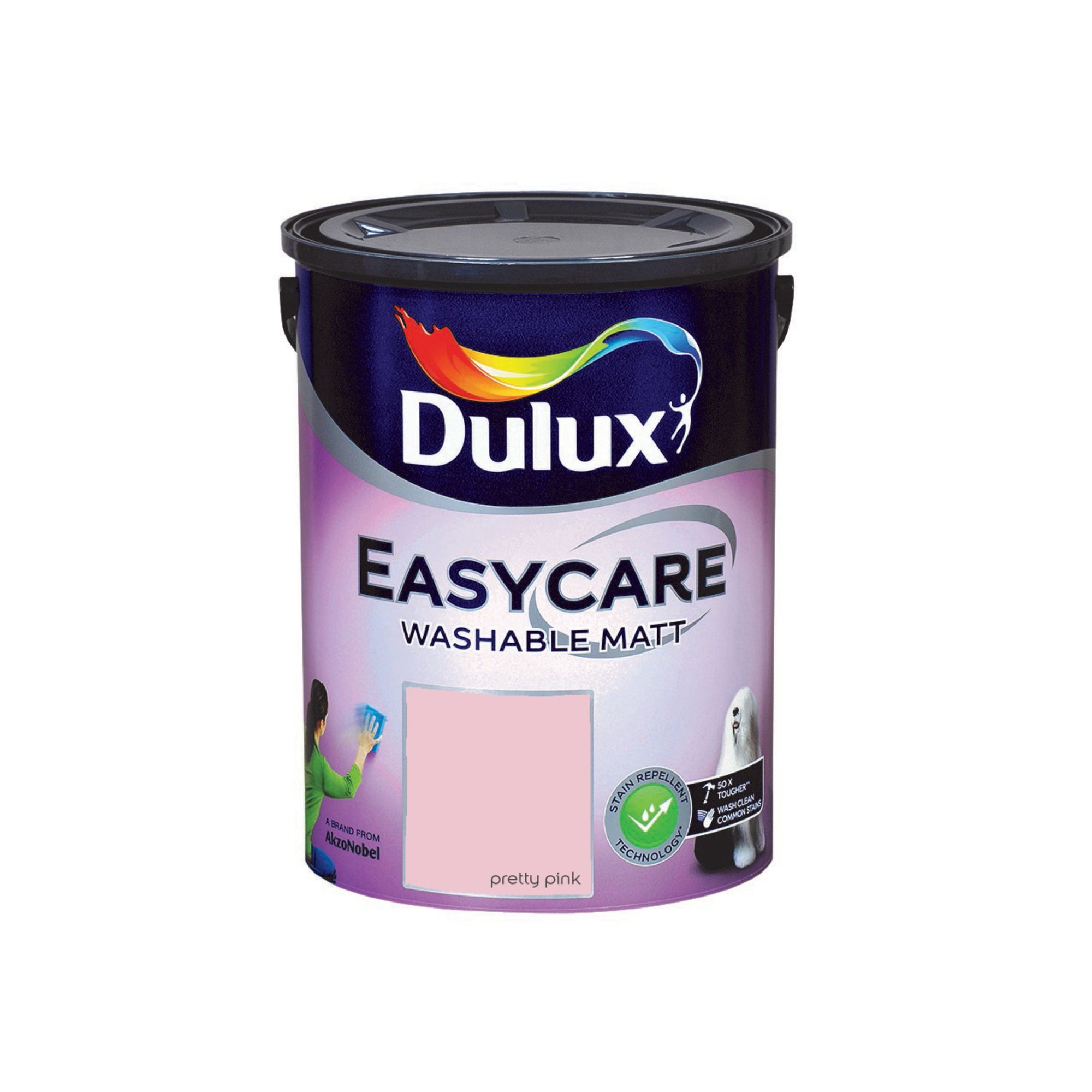 Dulux Easycare Pretty Pink Matt Wall & ceiling Emulsion paint, 5L