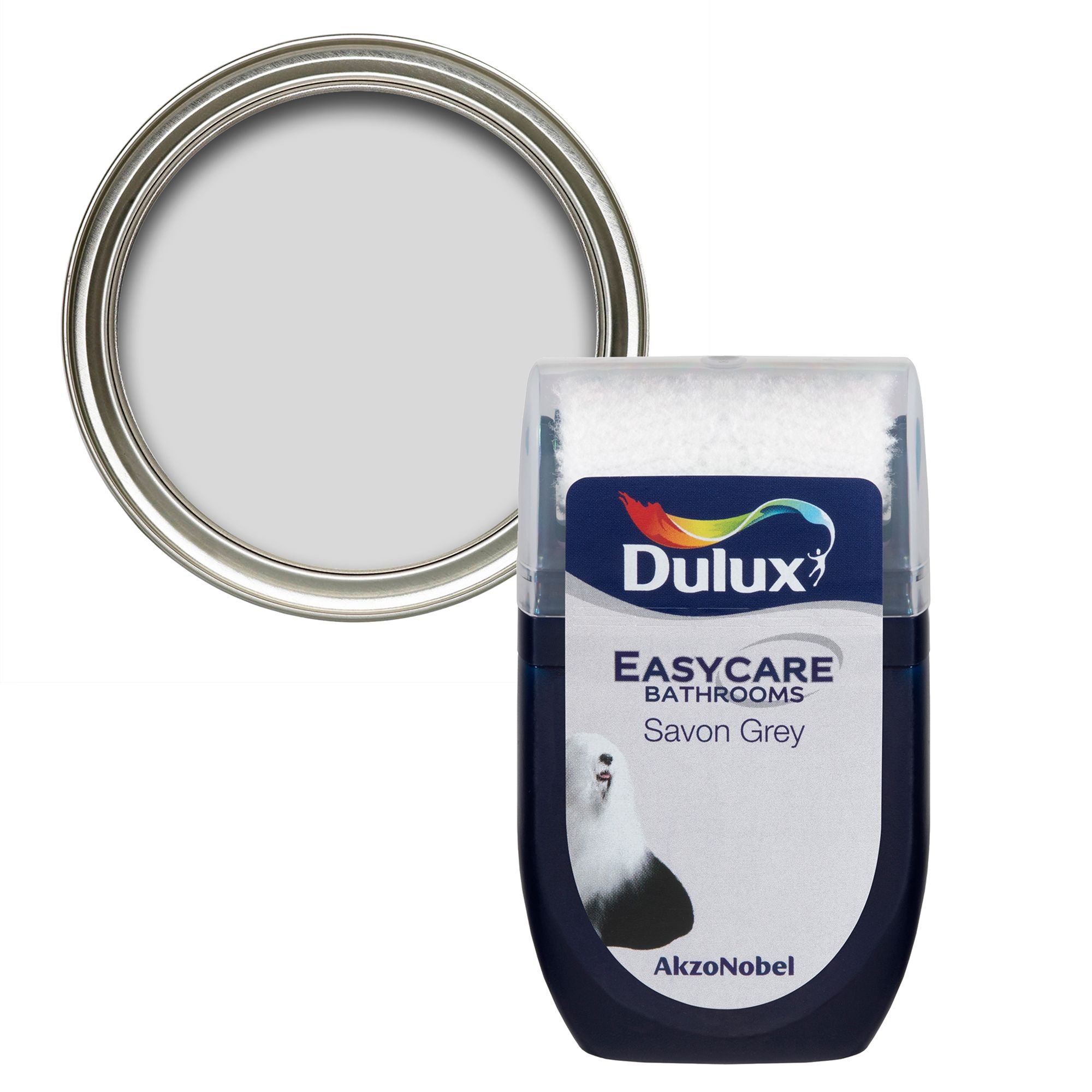 Dulux Easycare Savon grey Soft sheen Emulsion paint, 30ml