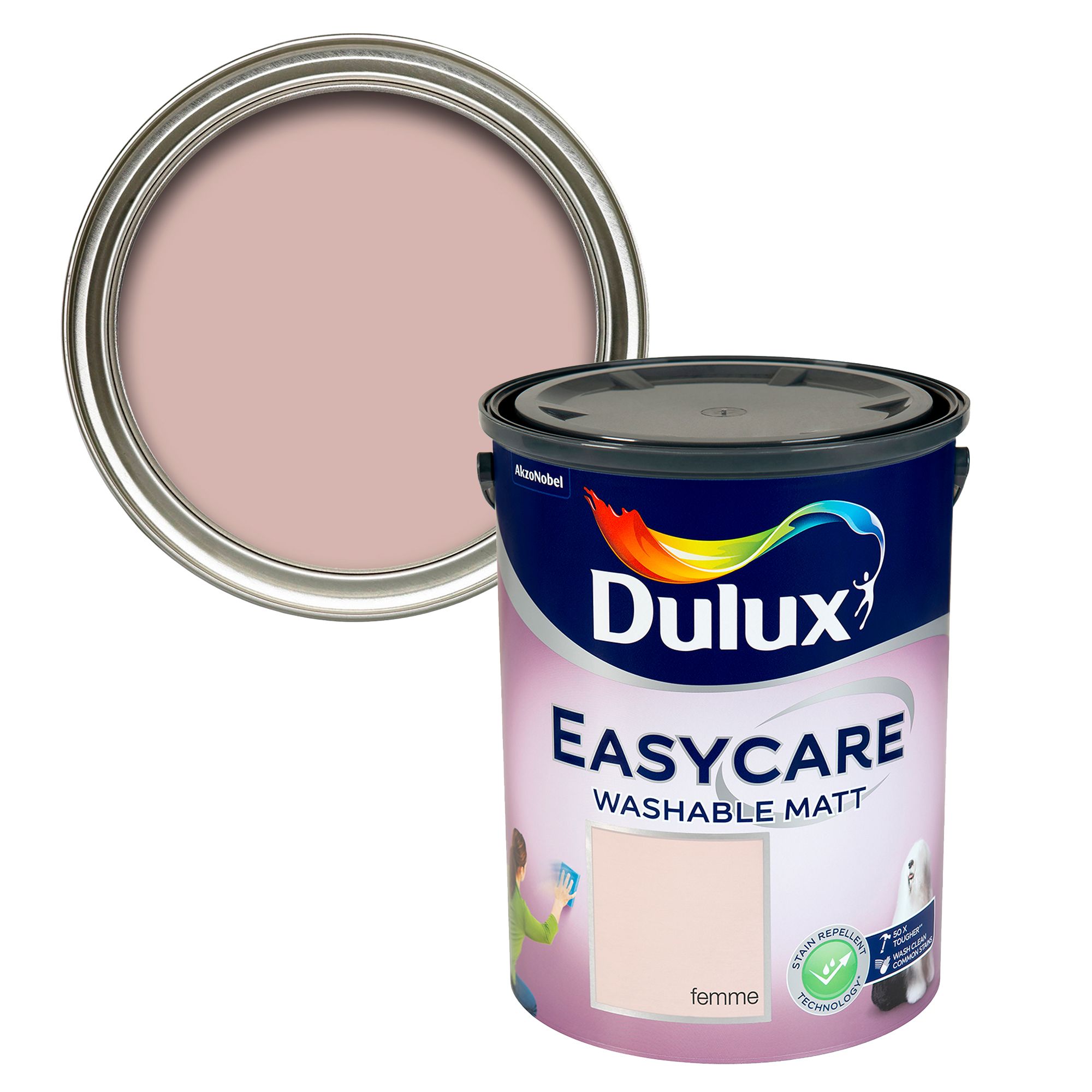 Dulux Easycare Washable & Tough Femme Matt Wall & ceiling Emulsion ...