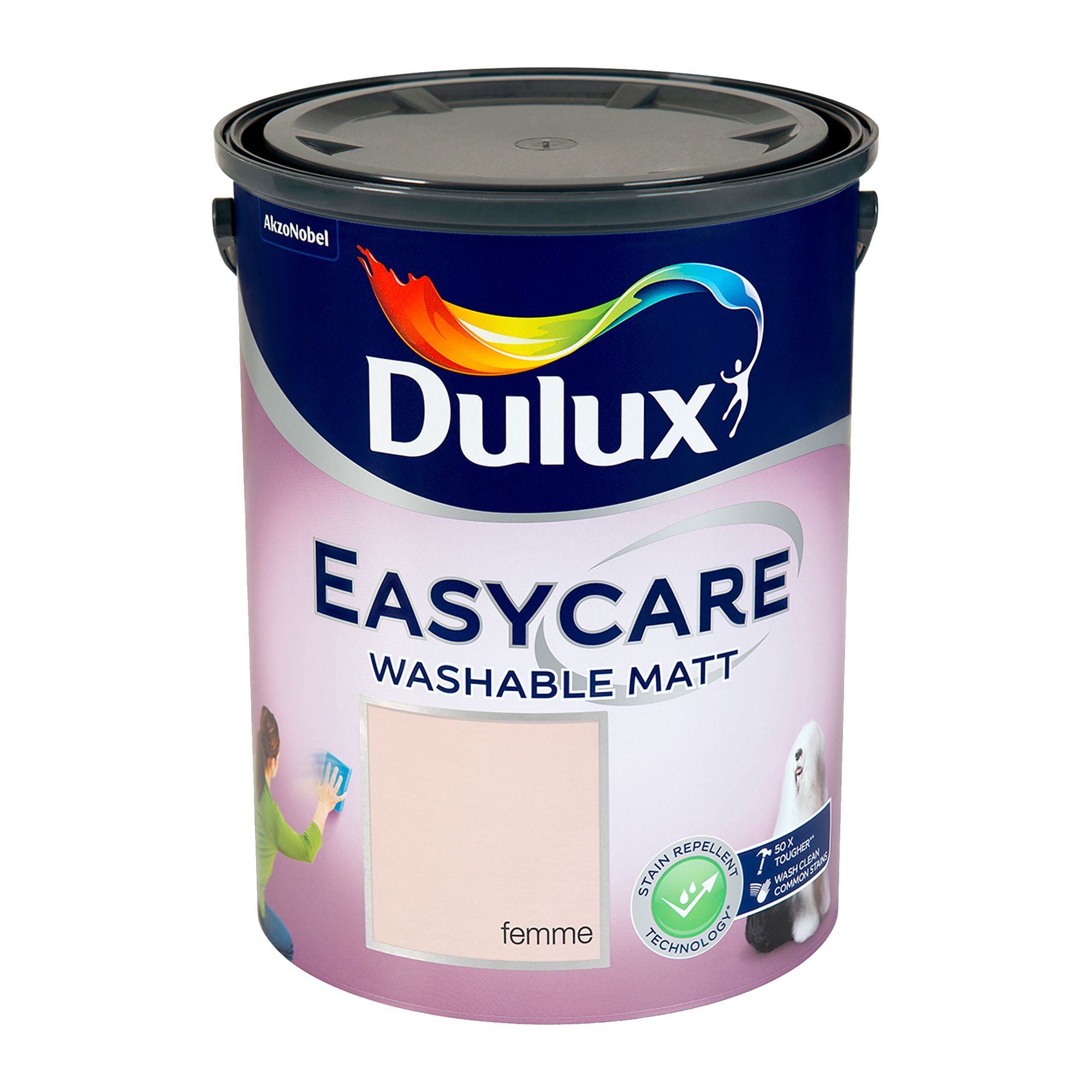 Dulux Easycare Washable & Tough Femme Matt Wall & ceiling Emulsion ...