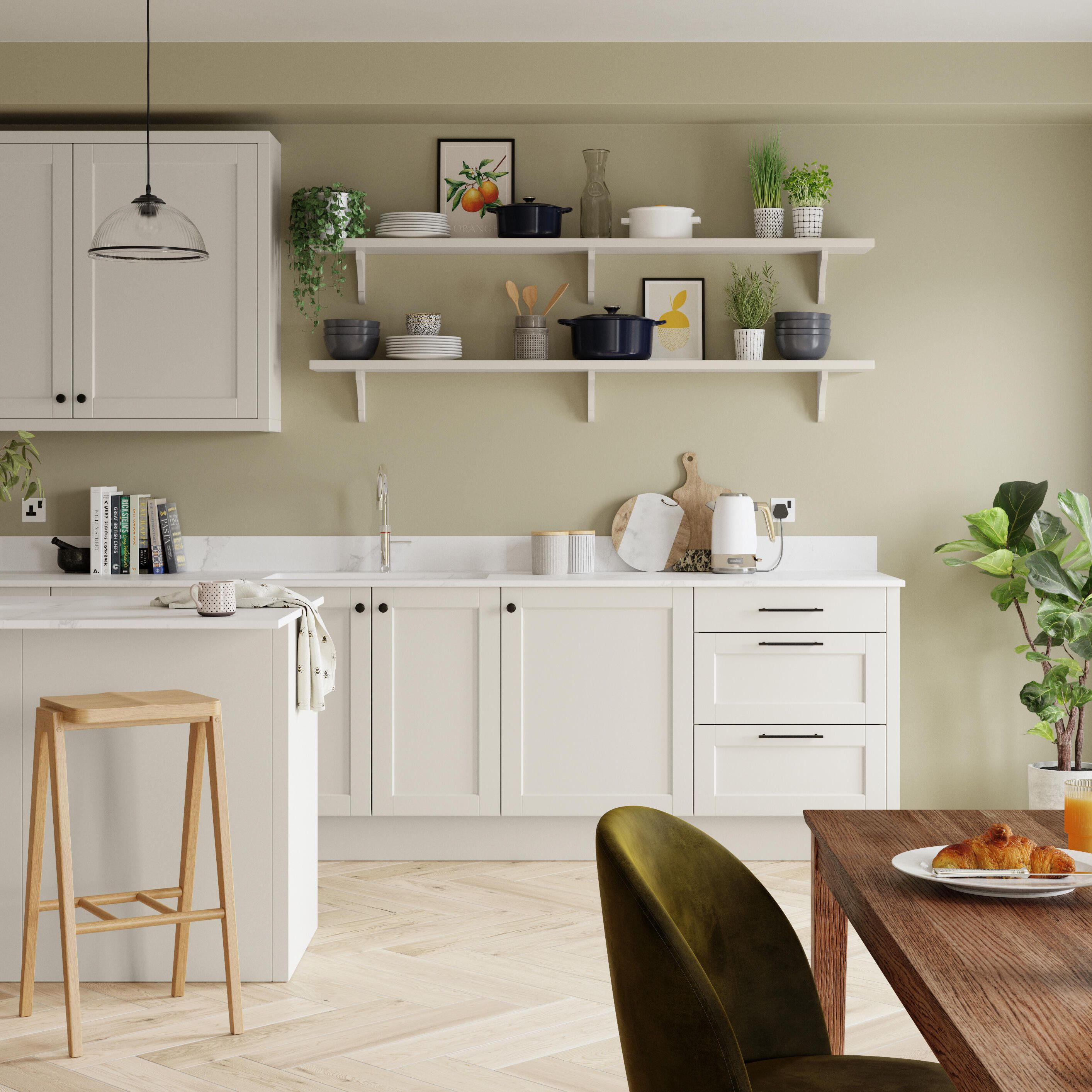 Dulux Easycare Washable & Tough Overtly olive Matt Wall & ceiling ...