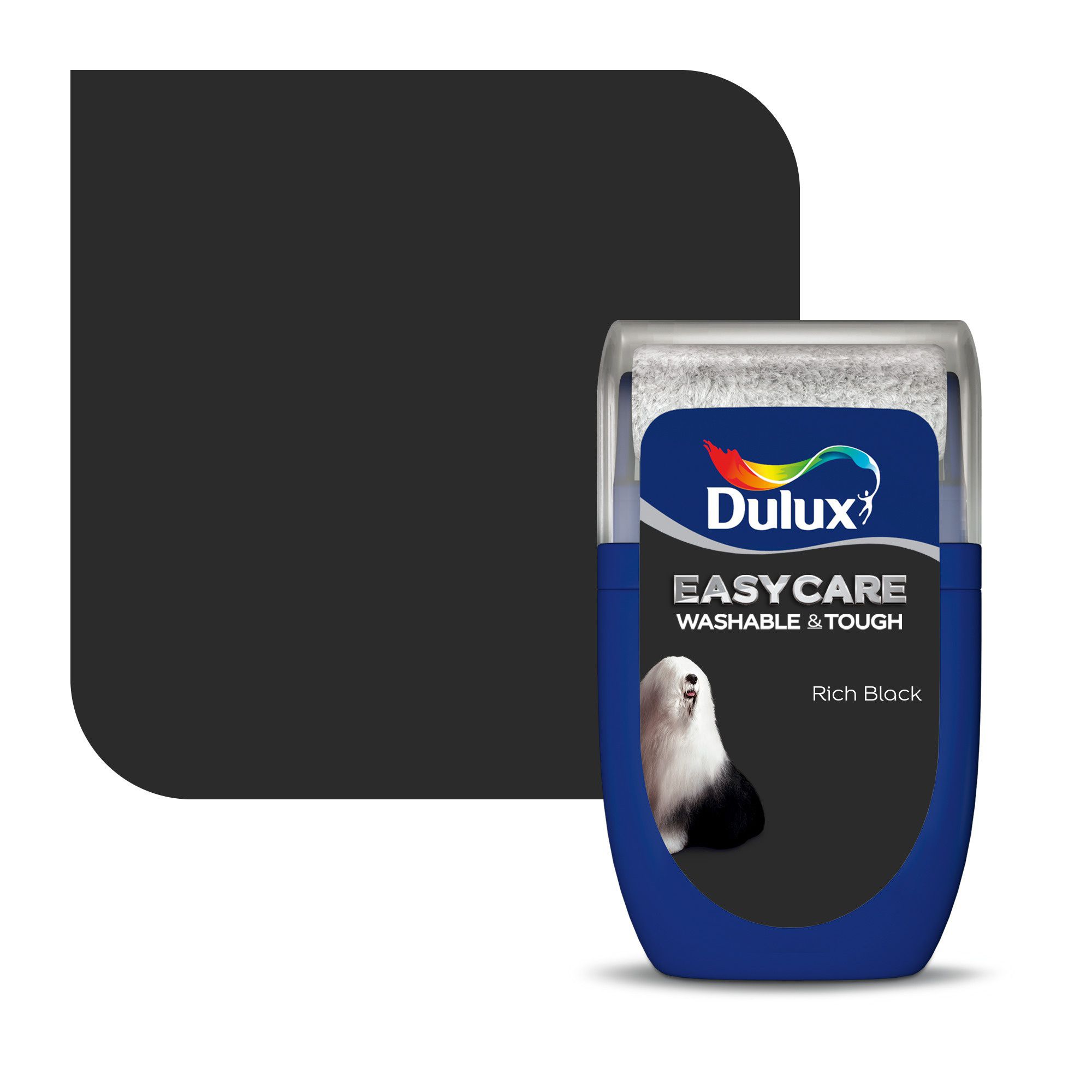 Dulux Easycare Washable & Tough Rich black Matt Wall & ceiling Emulsion ...