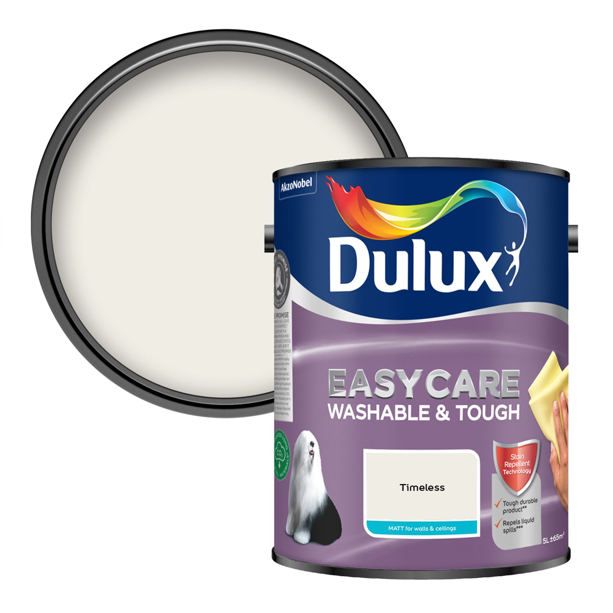 Dulux Easycare Washable & Tough Timeless Matt Wall & ceiling Emulsion ...