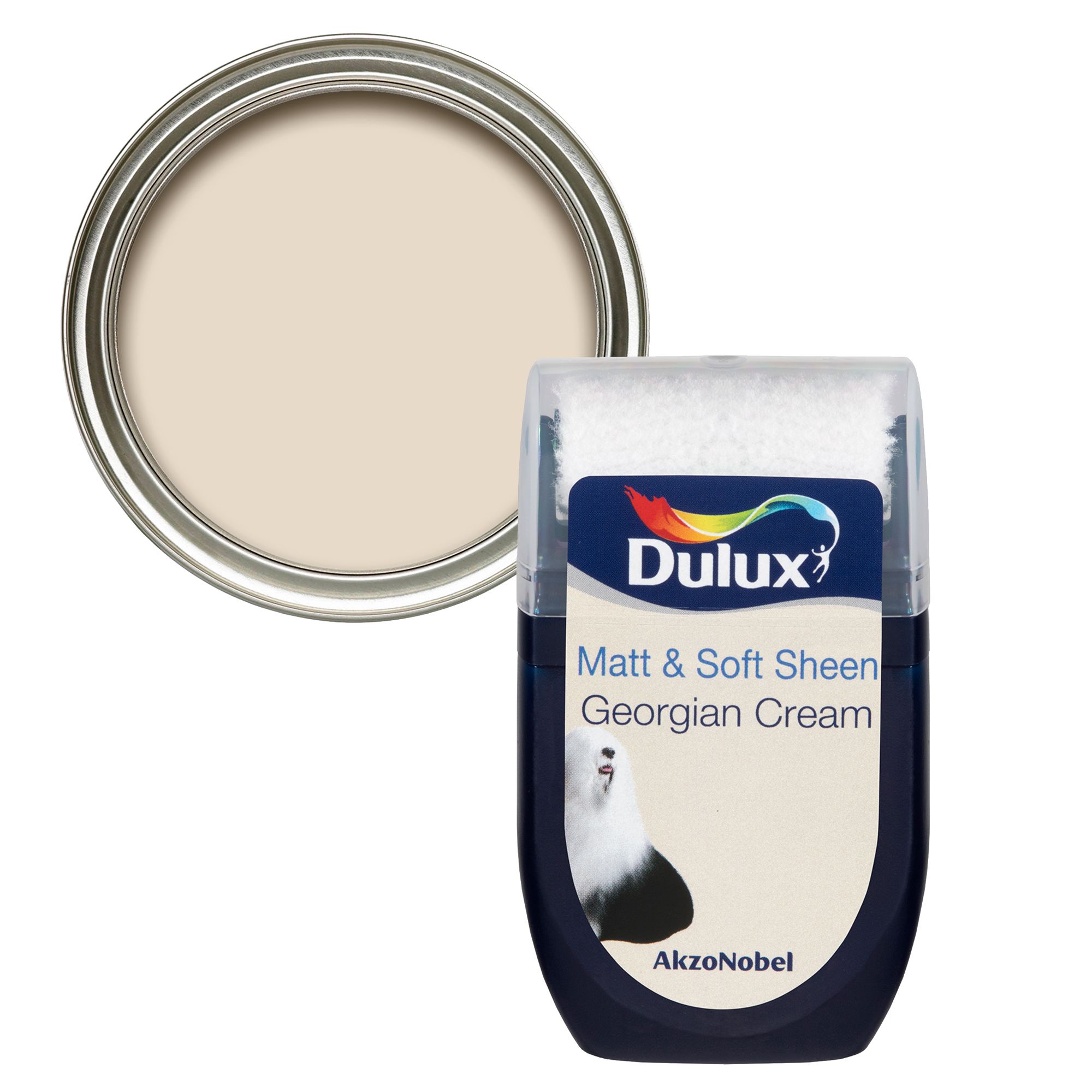 Dulux Georgian cream Vinyl matt Emulsion paint, 30ml | DIY at B&Q