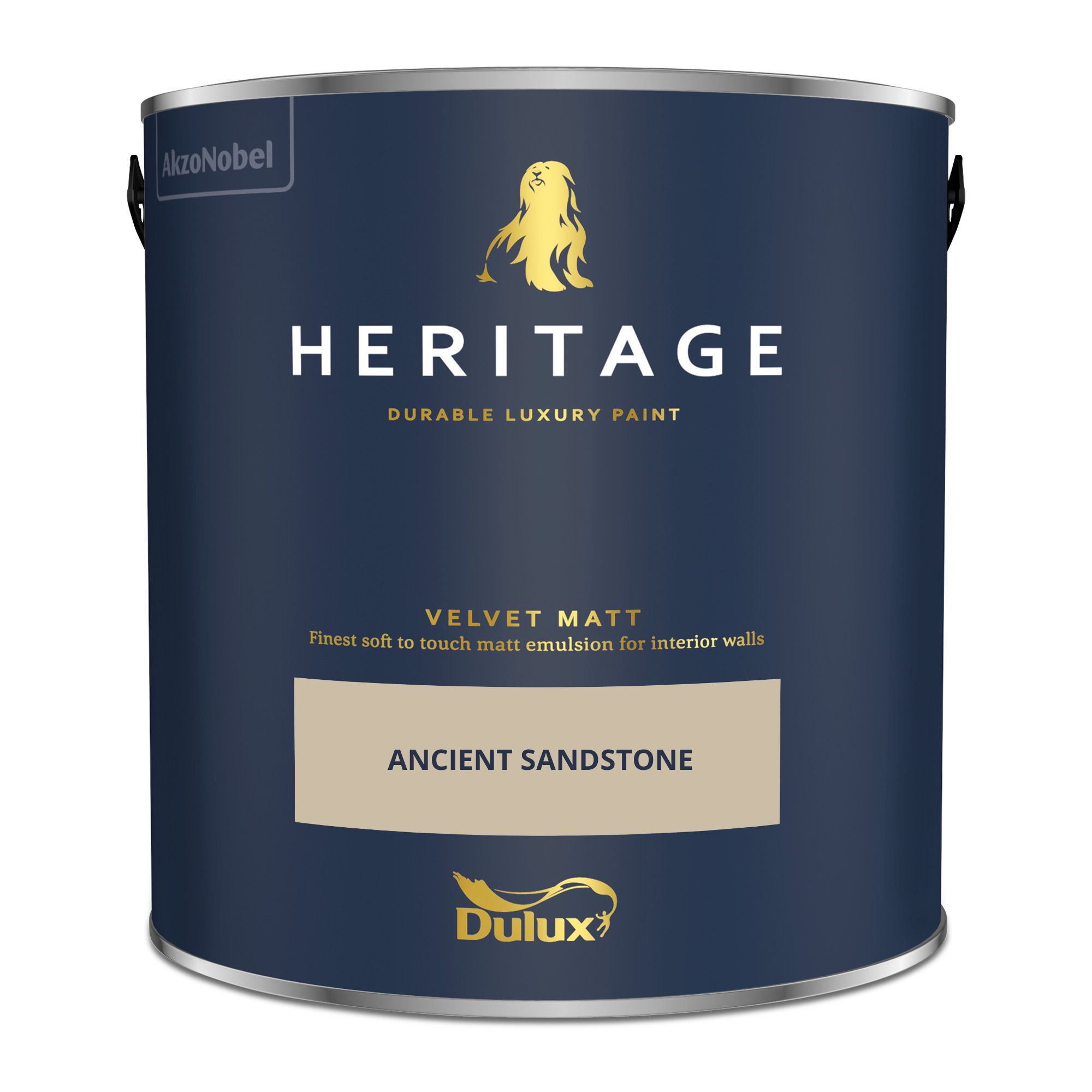Dulux Heritage Ancient Sandstone Velvet matt Wall paint, 2.5L