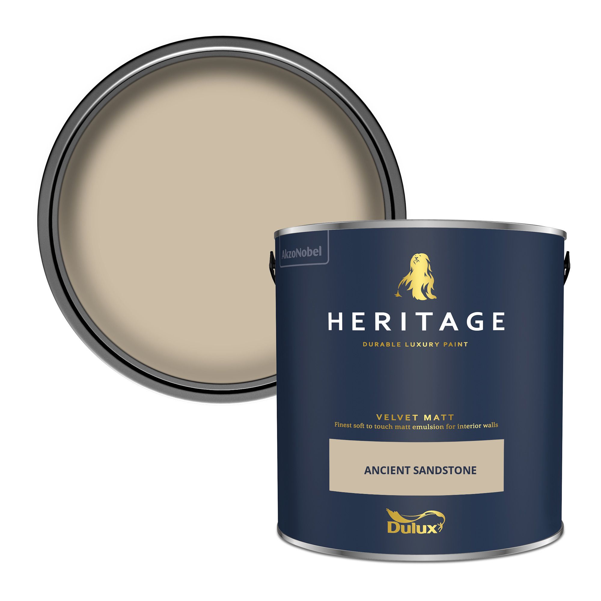 Dulux Heritage Ancient Sandstone Velvet matt Wall paint, 2.5L
