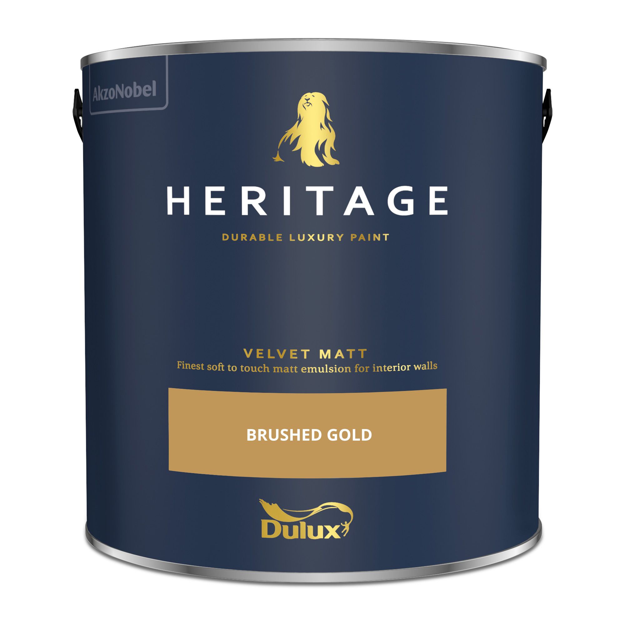 Dulux Heritage Brushed Gold Velvet matt Wall paint, 2.5L