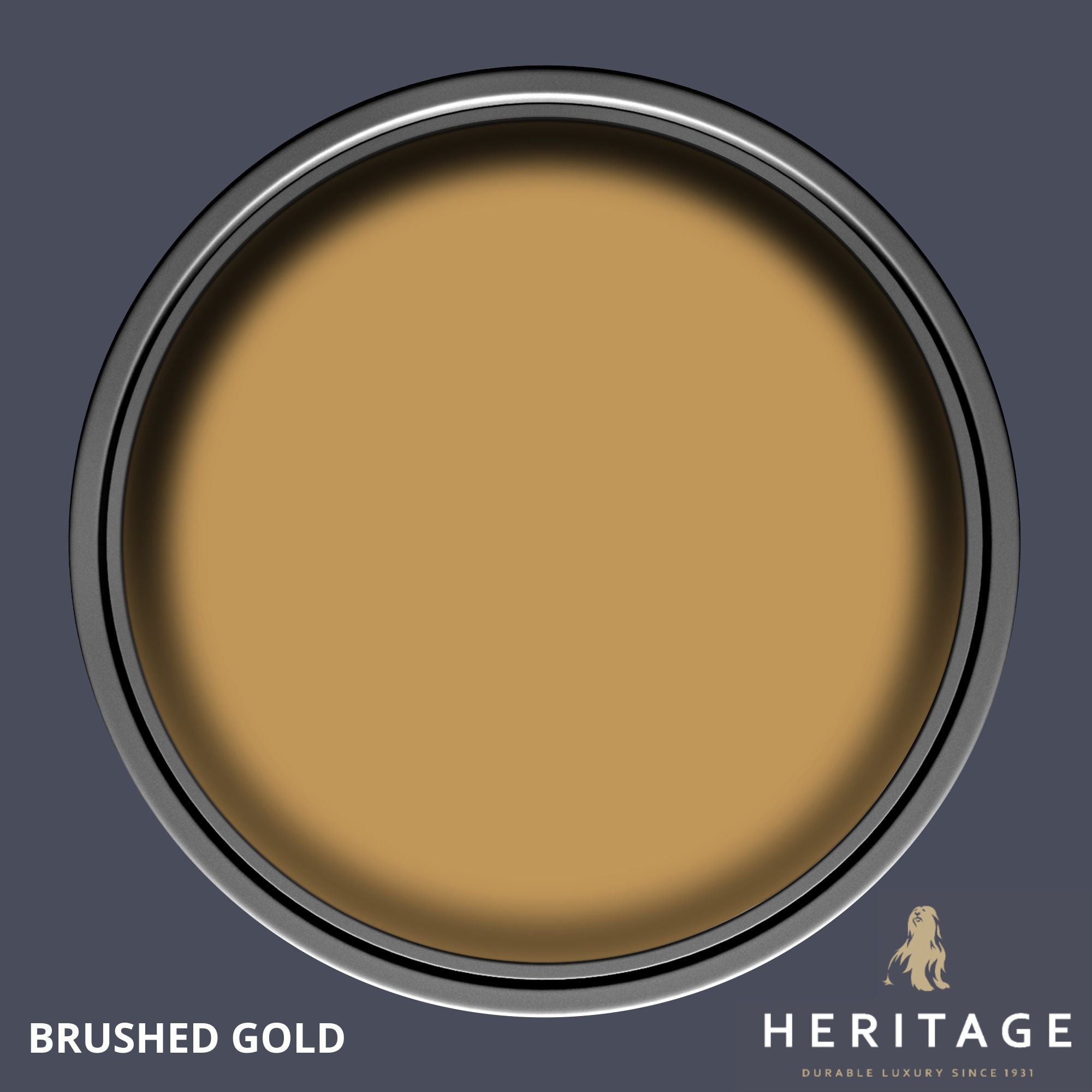 Dulux Heritage Brushed Gold Velvet matt Wall paint, 2.5L