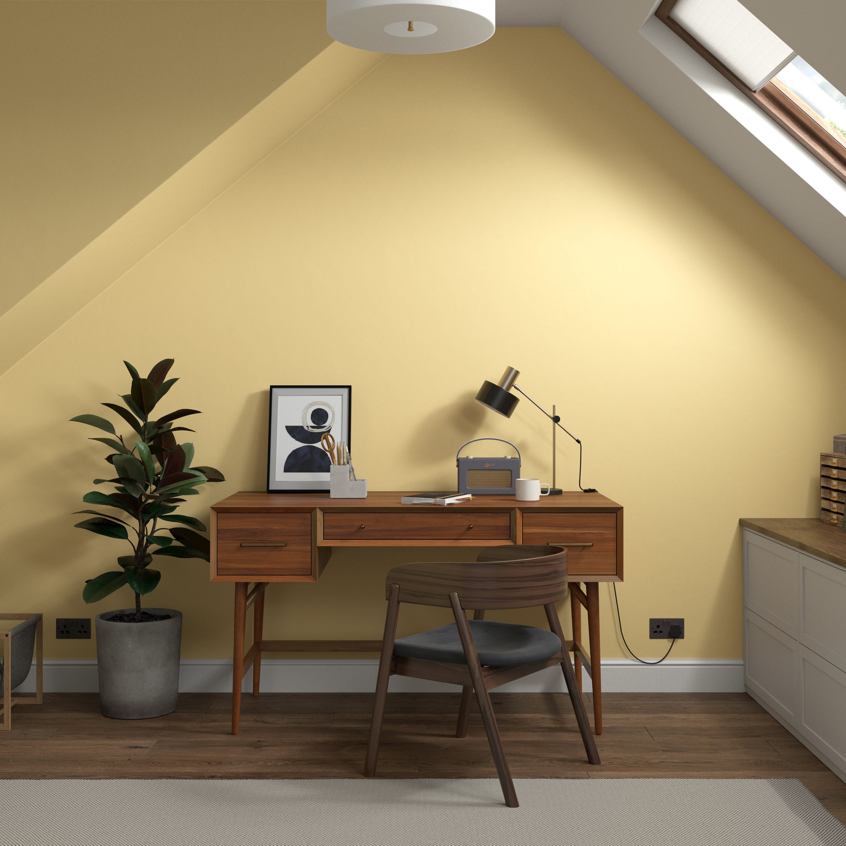 Dulux Heritage Butter Cup Velvet matt Wall paint, 2.5L
