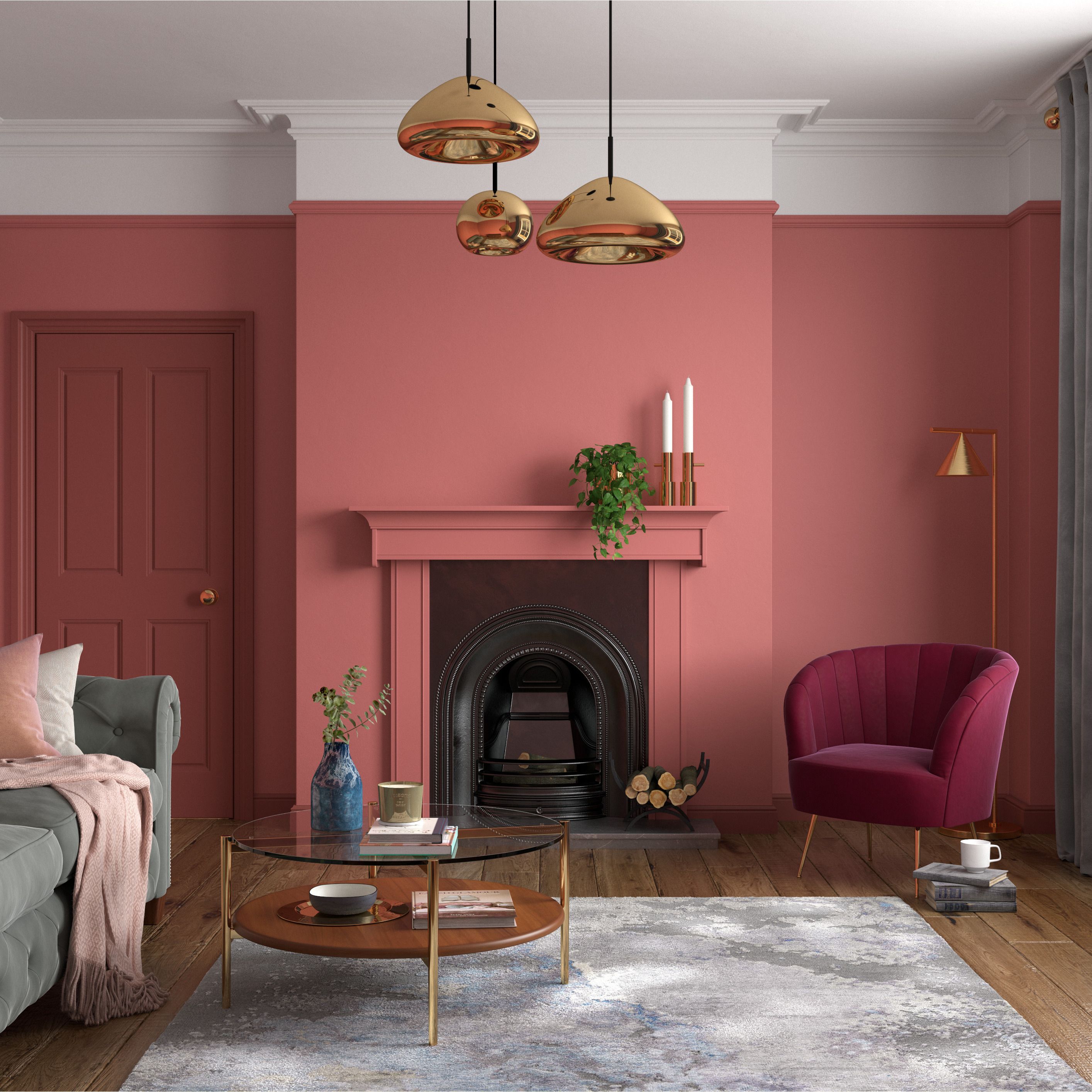 Dulux Heritage Coral Pink Velvet matt Wall paint, 2.5L