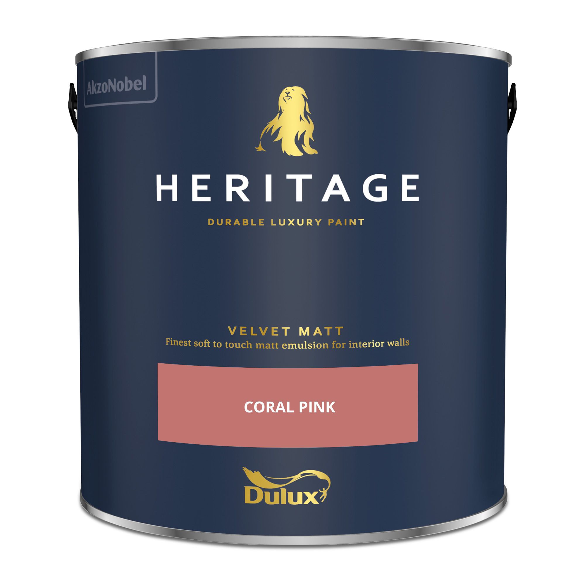 Dulux Heritage Coral Pink Velvet matt Wall paint, 2.5L